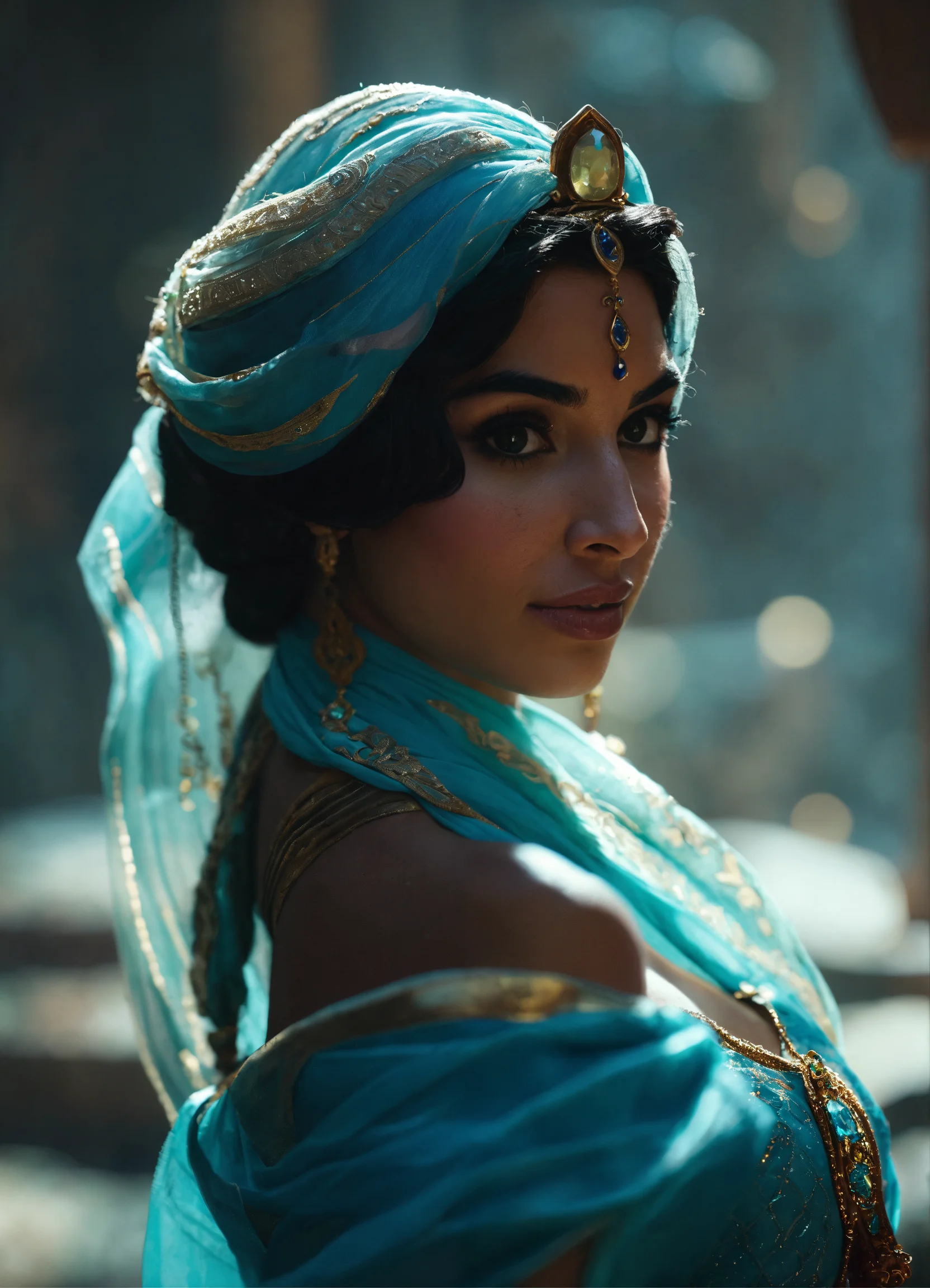 Lexica - Stunning Princess Jasmine, 8k photo, in action, cinematic