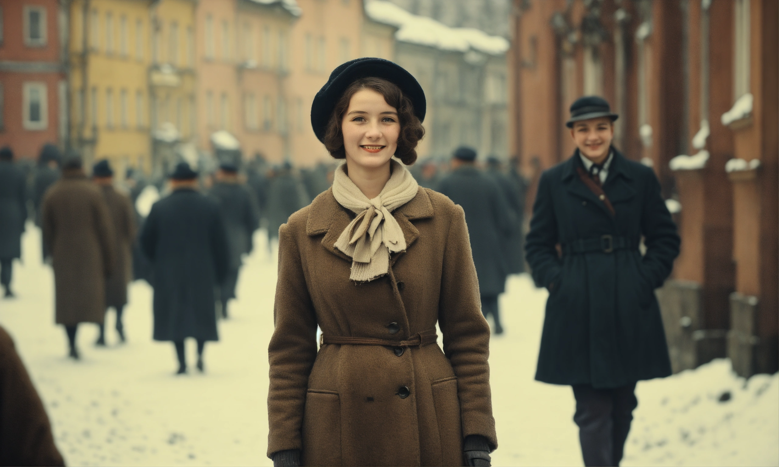 Lexica - Poland think poor woman age 20, 1920-1930 on streen in Warshaw. Retro style photo ...