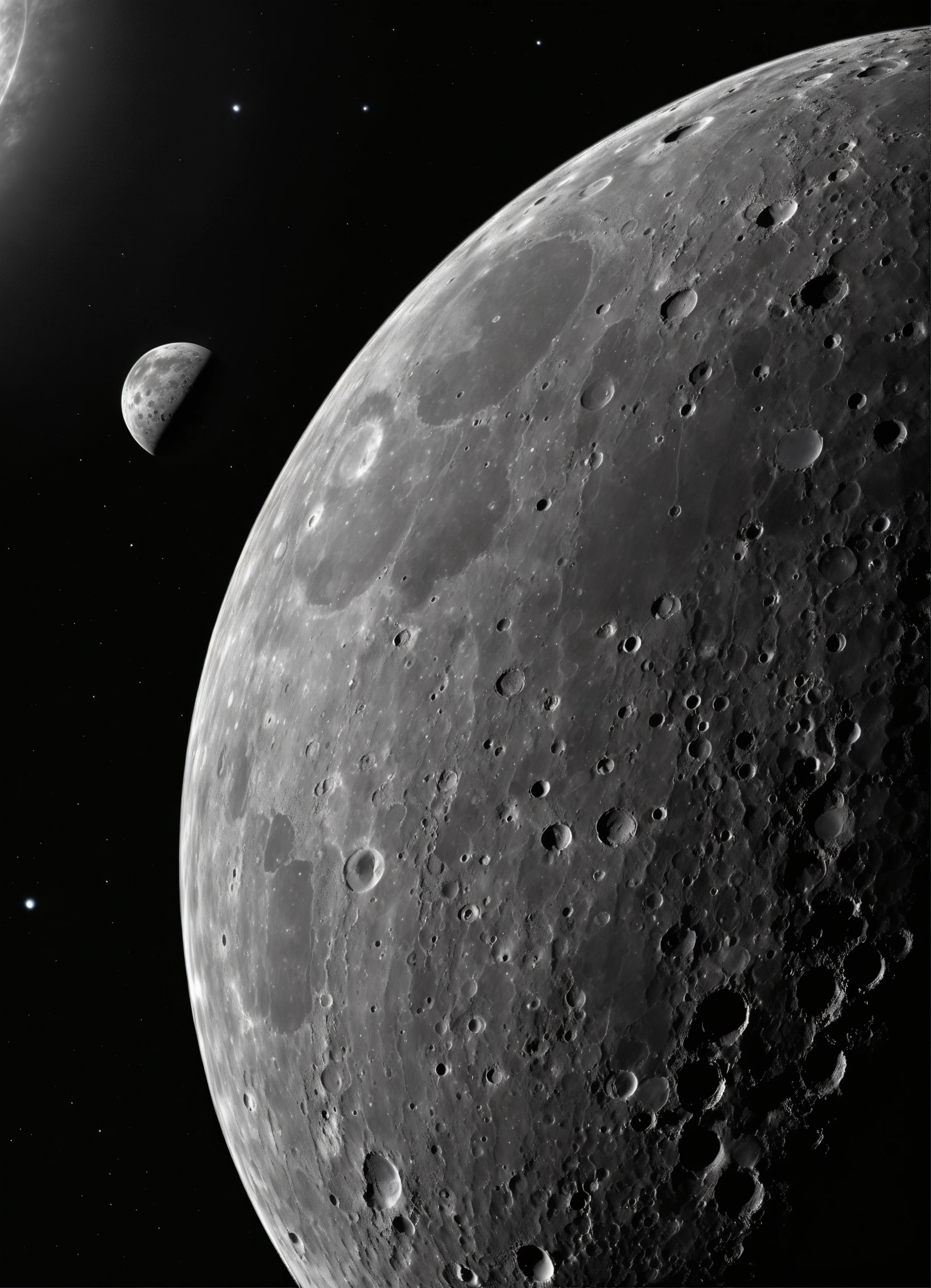 Lexica - Planet mercury with mariner 10 in orbit