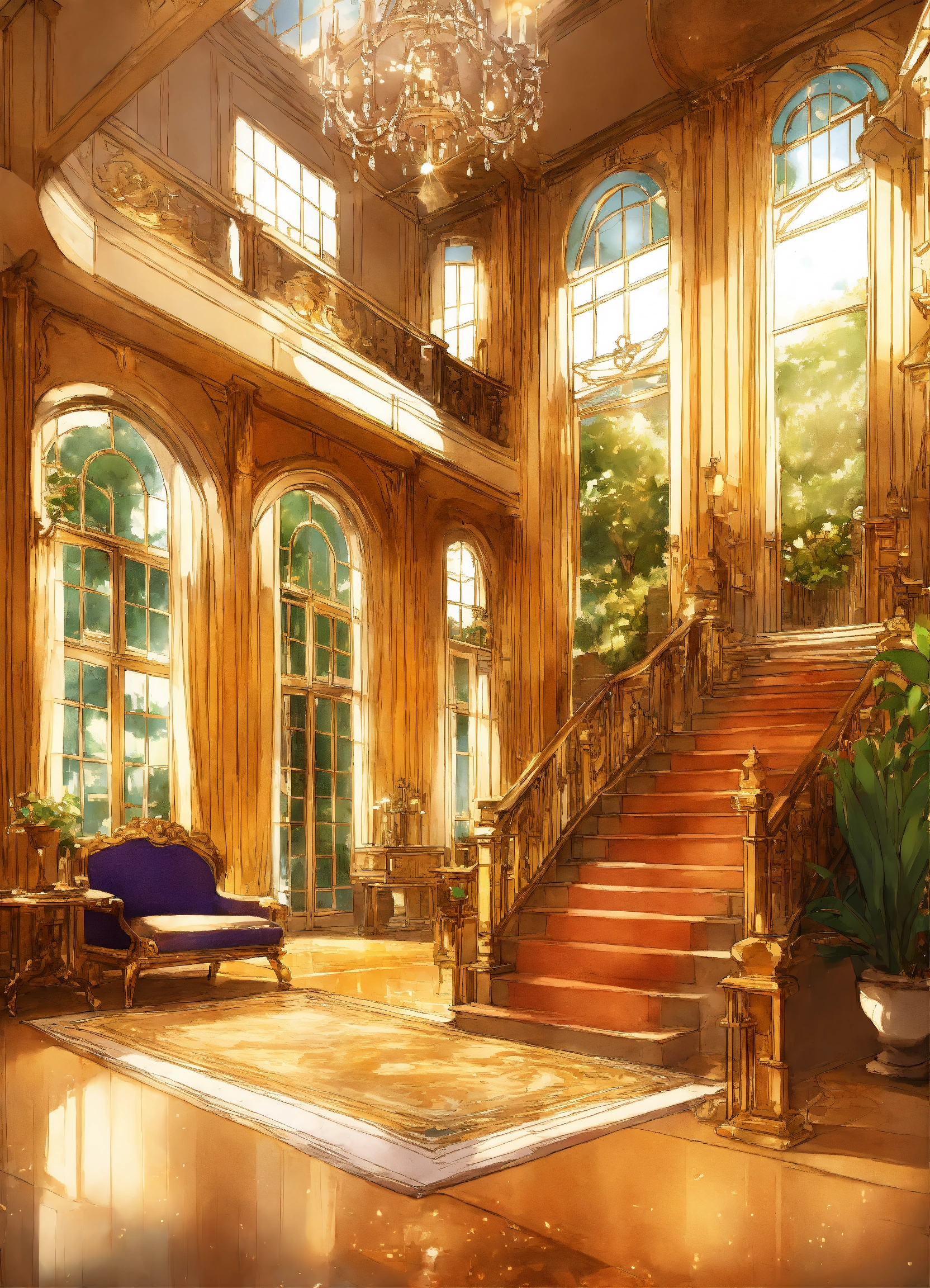 Lexica - Interior de una mansion lujosa, materiales platino, color ...