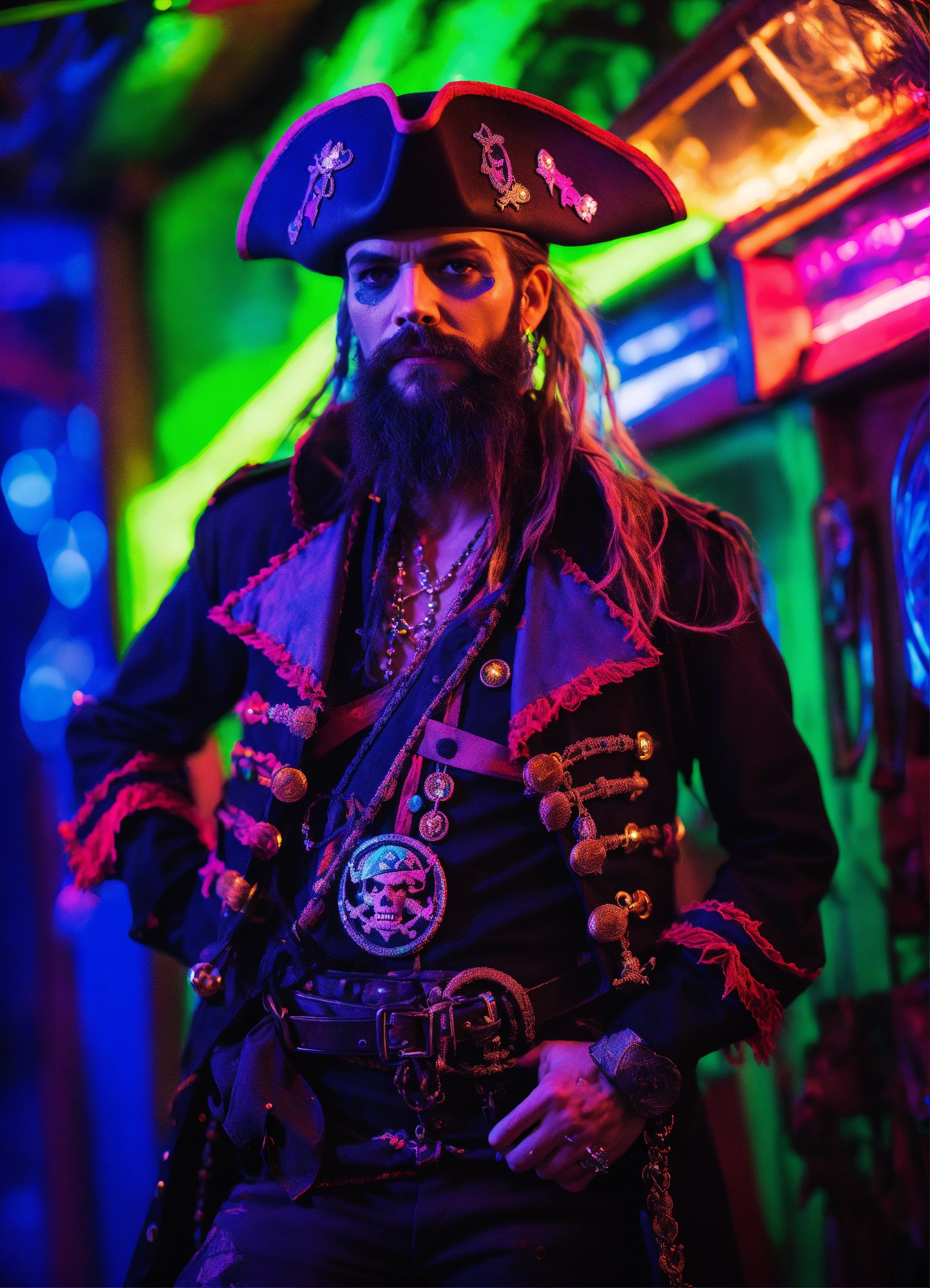 Lexica - Photorealistic fashion shoot of crystal diamond Zombie pirate ...