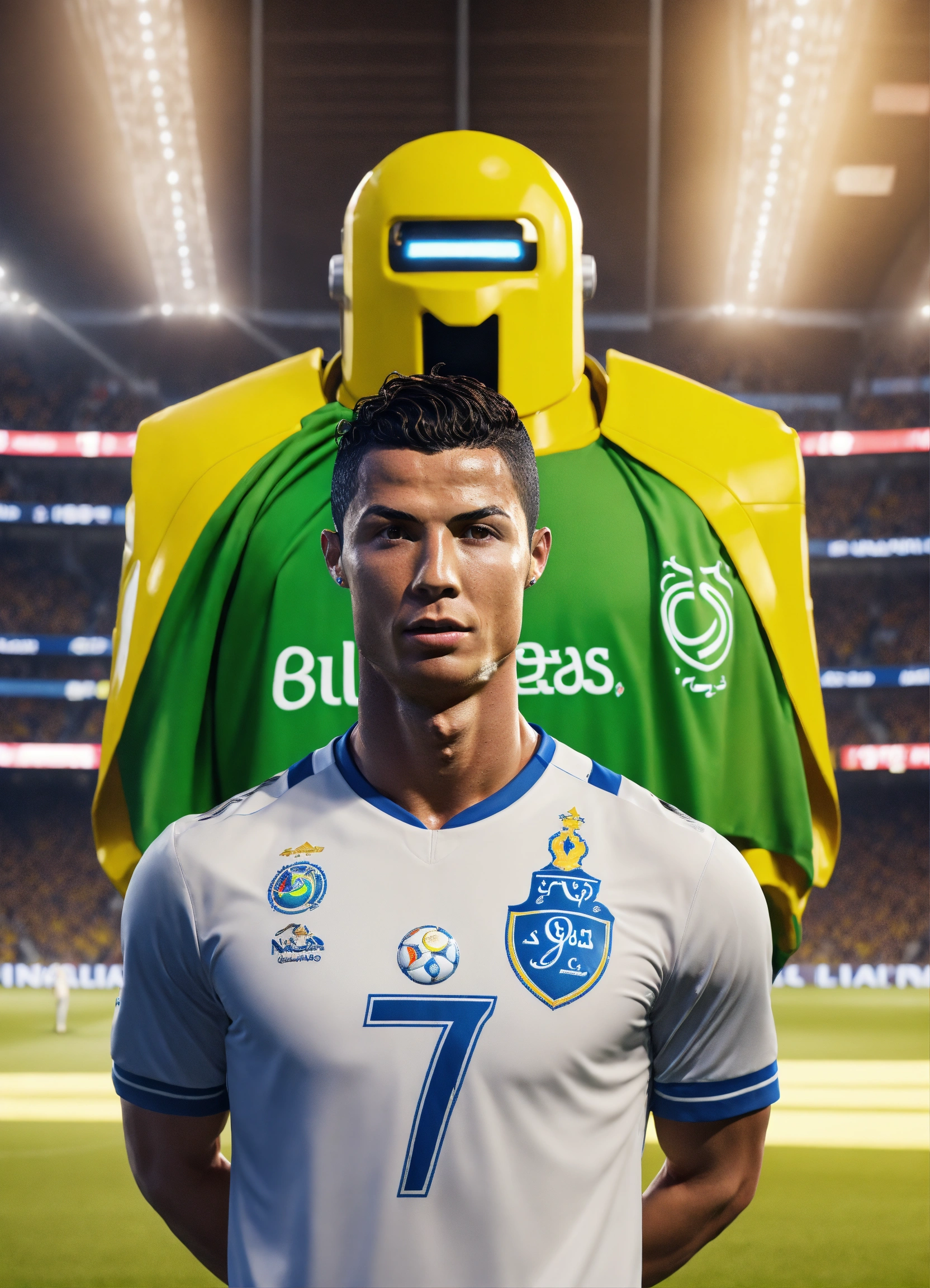 Lexica - Cristiano ronaldo but robot, wearing al nasr jersey ...