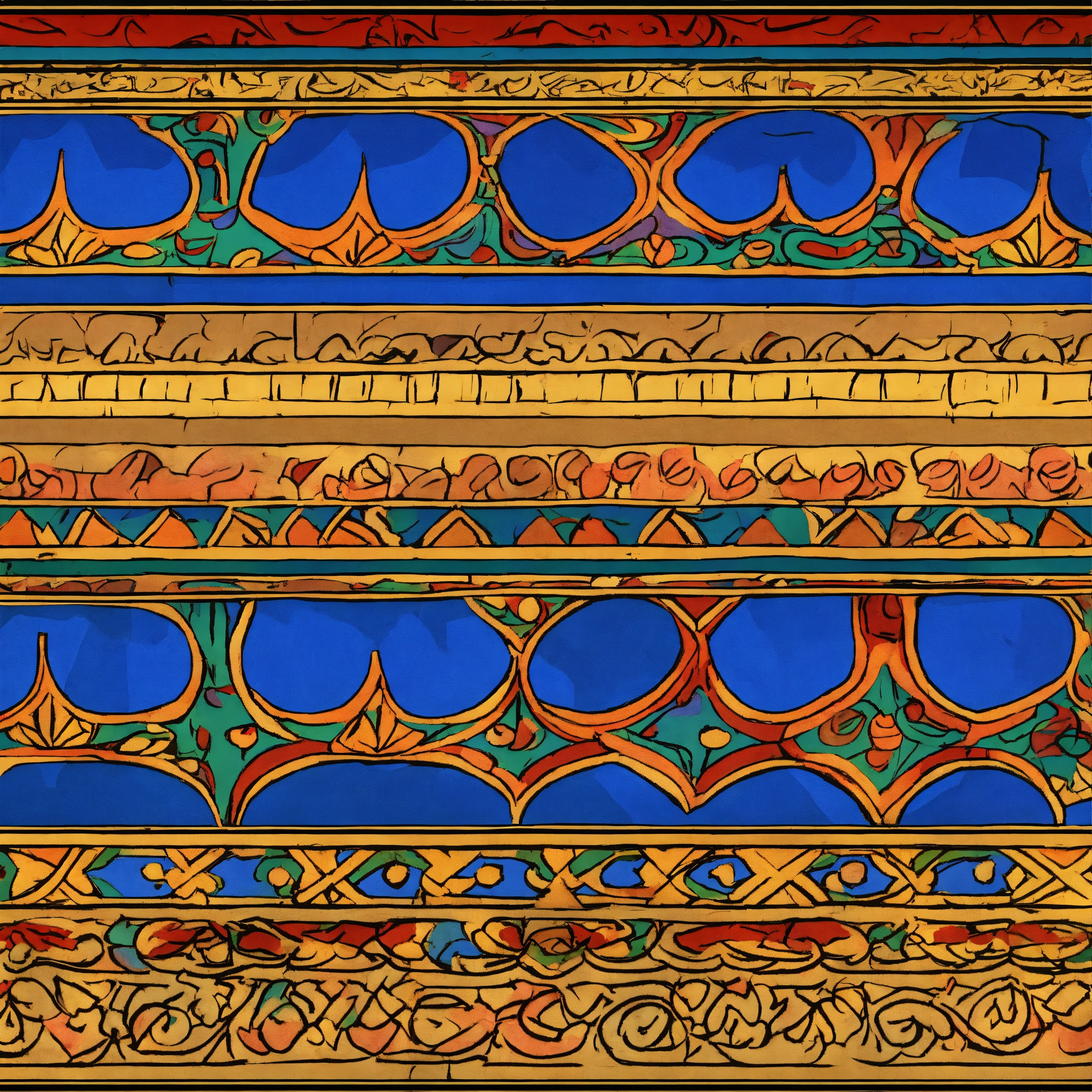 Lexica - Thai pattern, 4k, picasso style