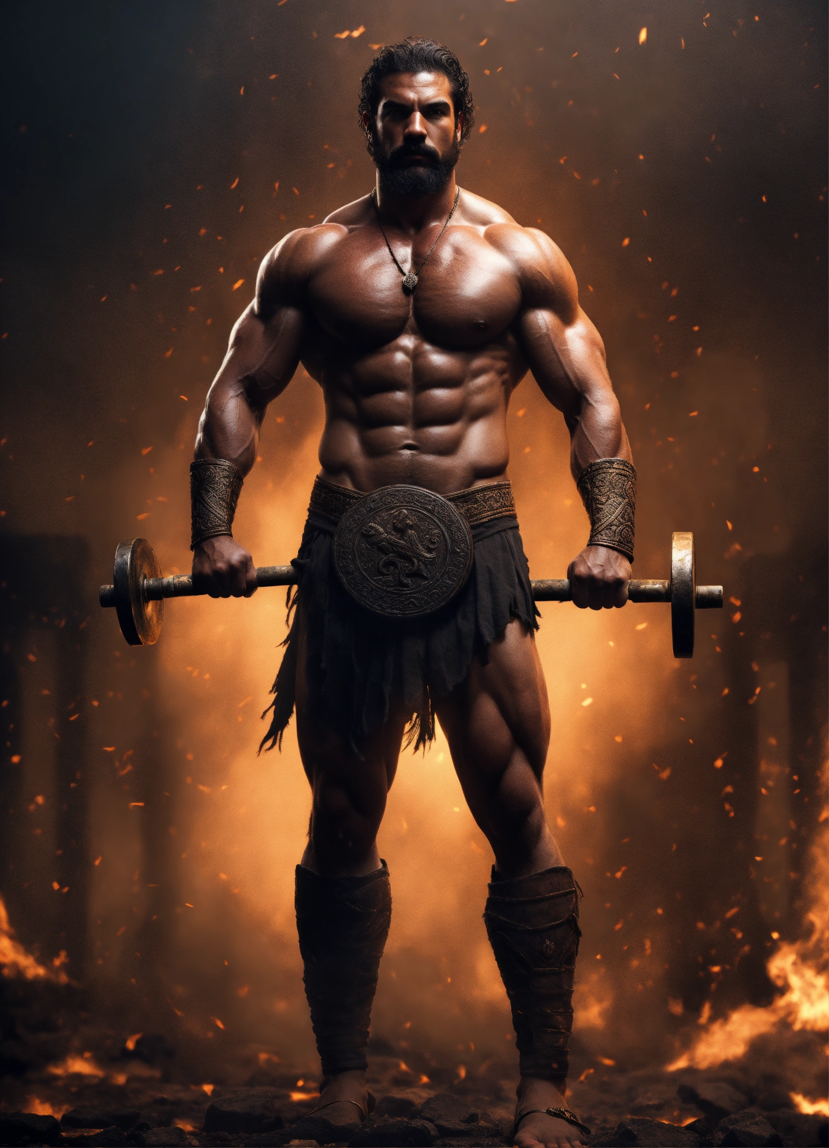 Lexica - Strong man, muscular, full body, dark, ancient Greek ...