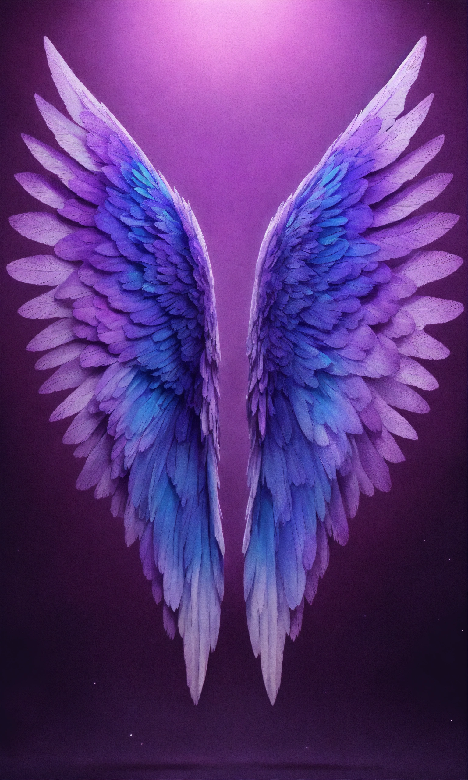 Lexica - Beautiful and perfect small angel wings of violet color with ...