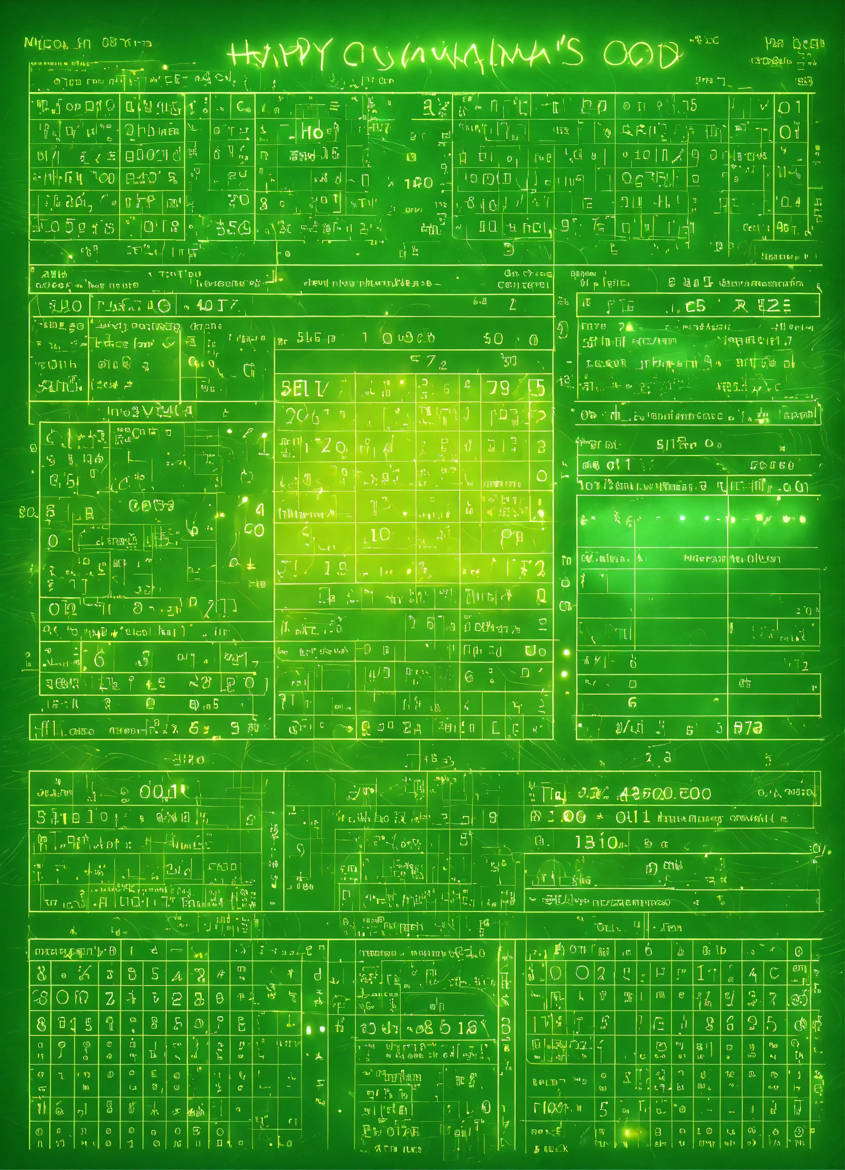 Lexica - Magical world of programming on a green background numbers and ...