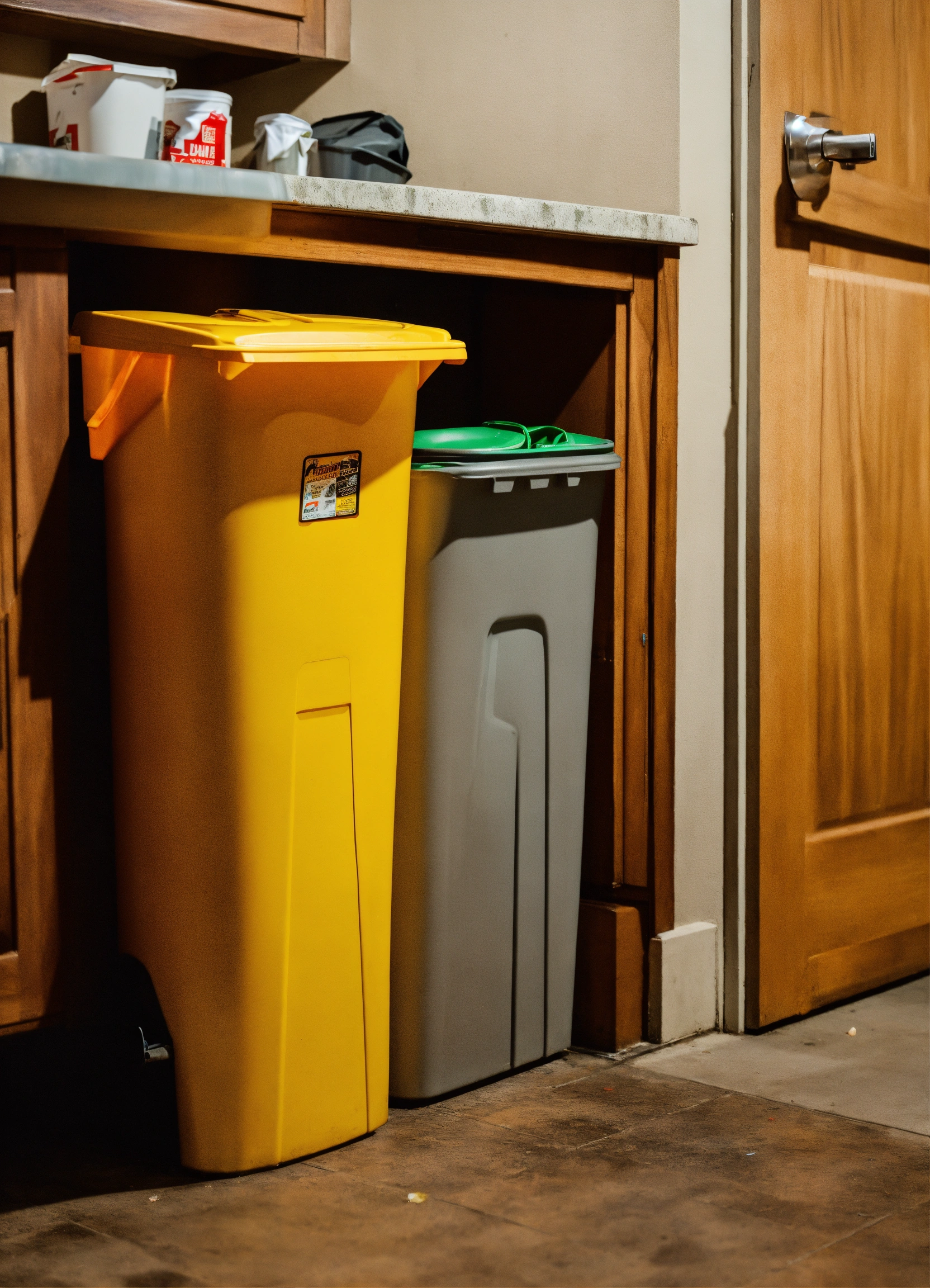 Lexica - Kitchen trash can, outside of apartment door vallet trash service
