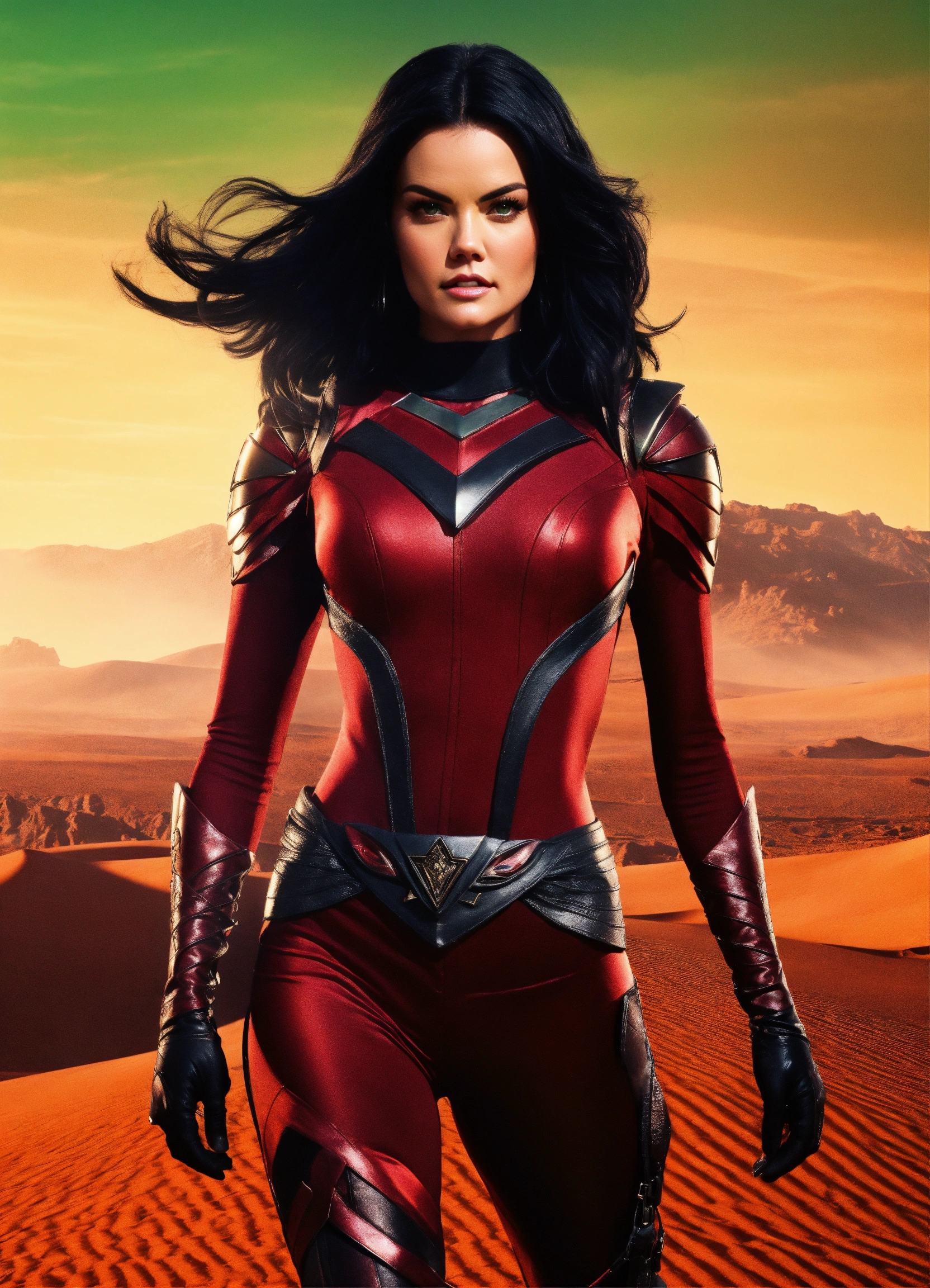 Lexica - Beautiful Jaimie Alexander with light green eyes and long ...