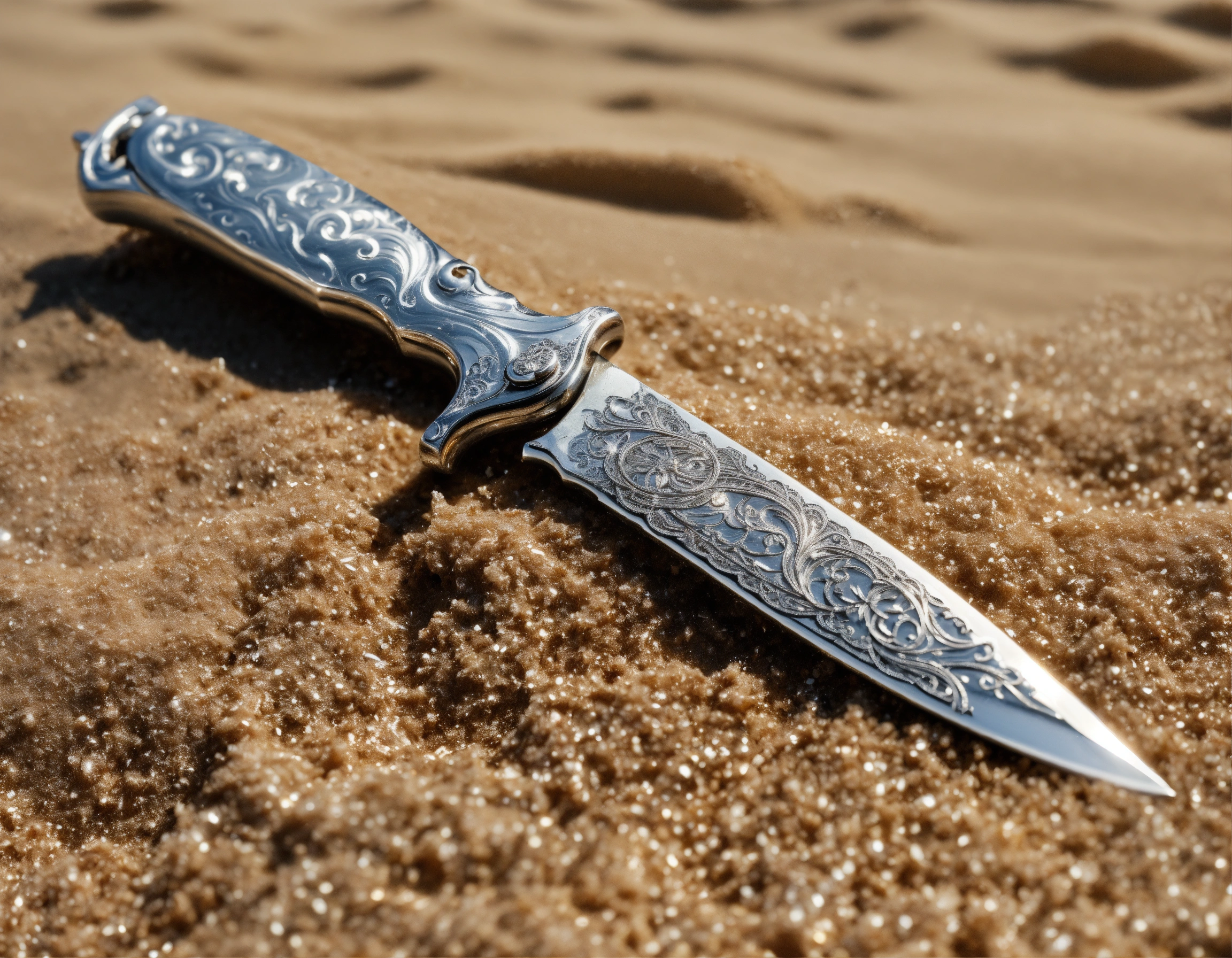Lexica - 8k, picture of a narrow and delicate long wavy hunting knife ...