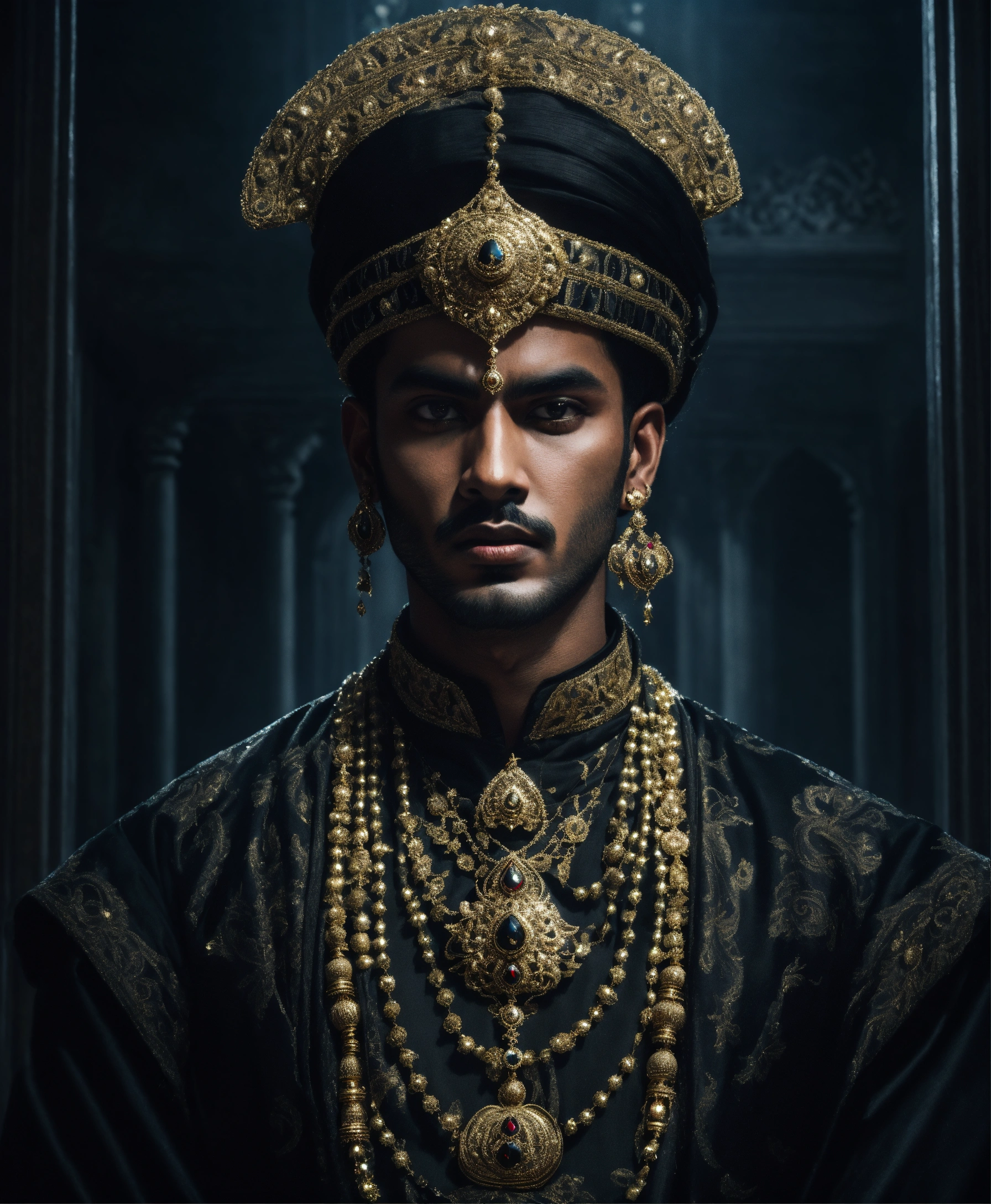 Lexica - Dark, mysterious and dramatic portrait of a young handsome ...