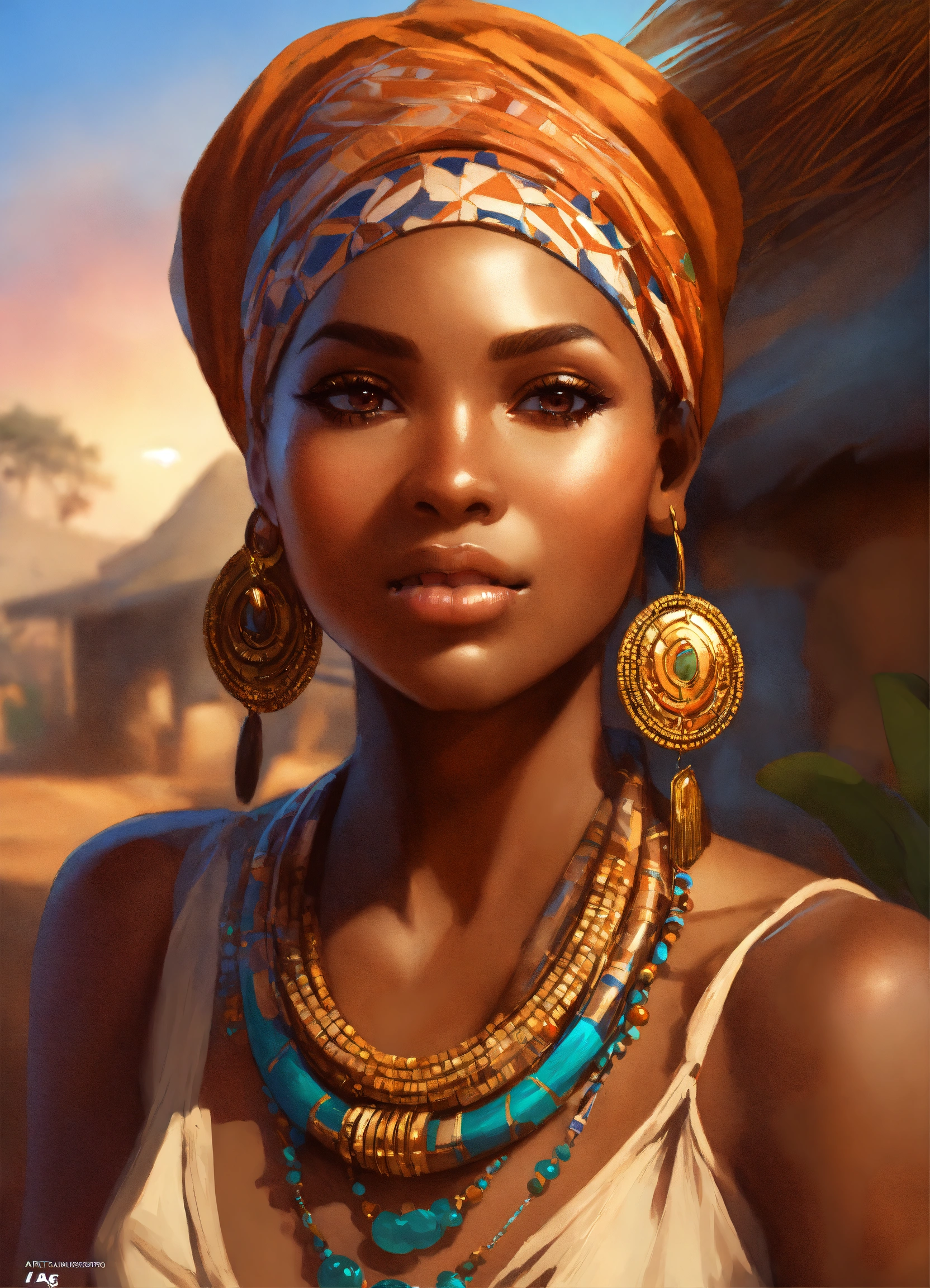 Lexica - Very Beautiful african village woman, warm caramel skin ...