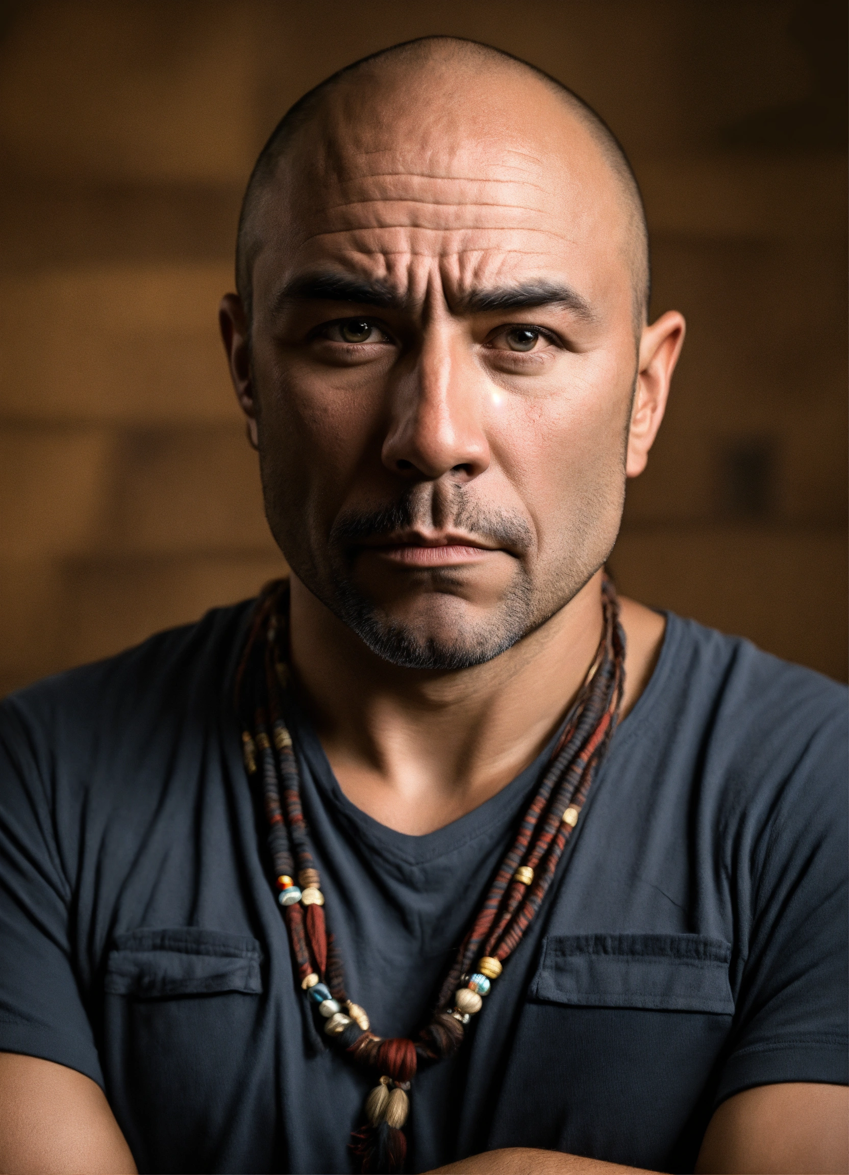 Lexica - Scared native american man, FRONT VIEW, casual clothes, arms ...