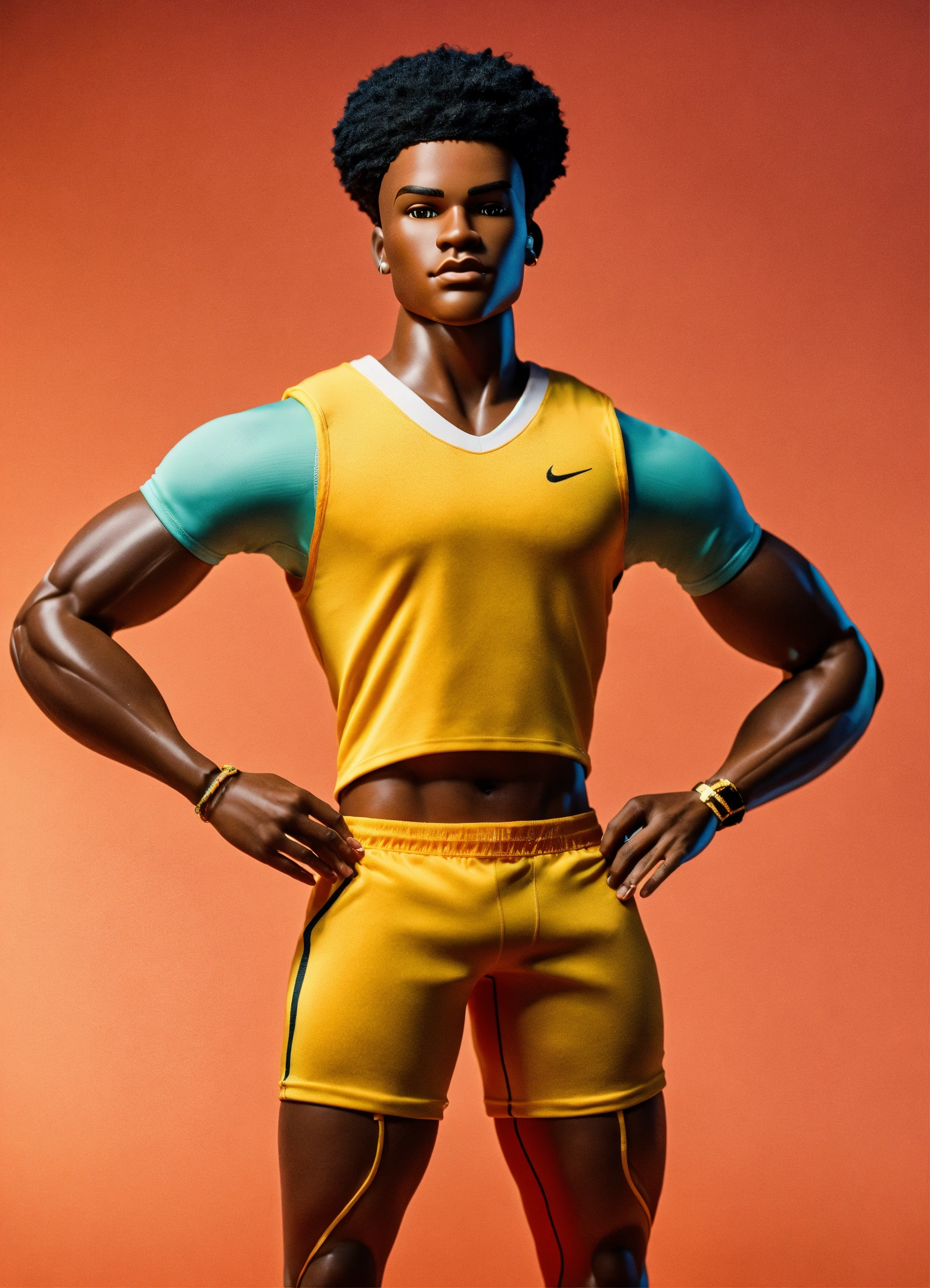 Lexica - Design an athletic African American Ken doll in workout ...