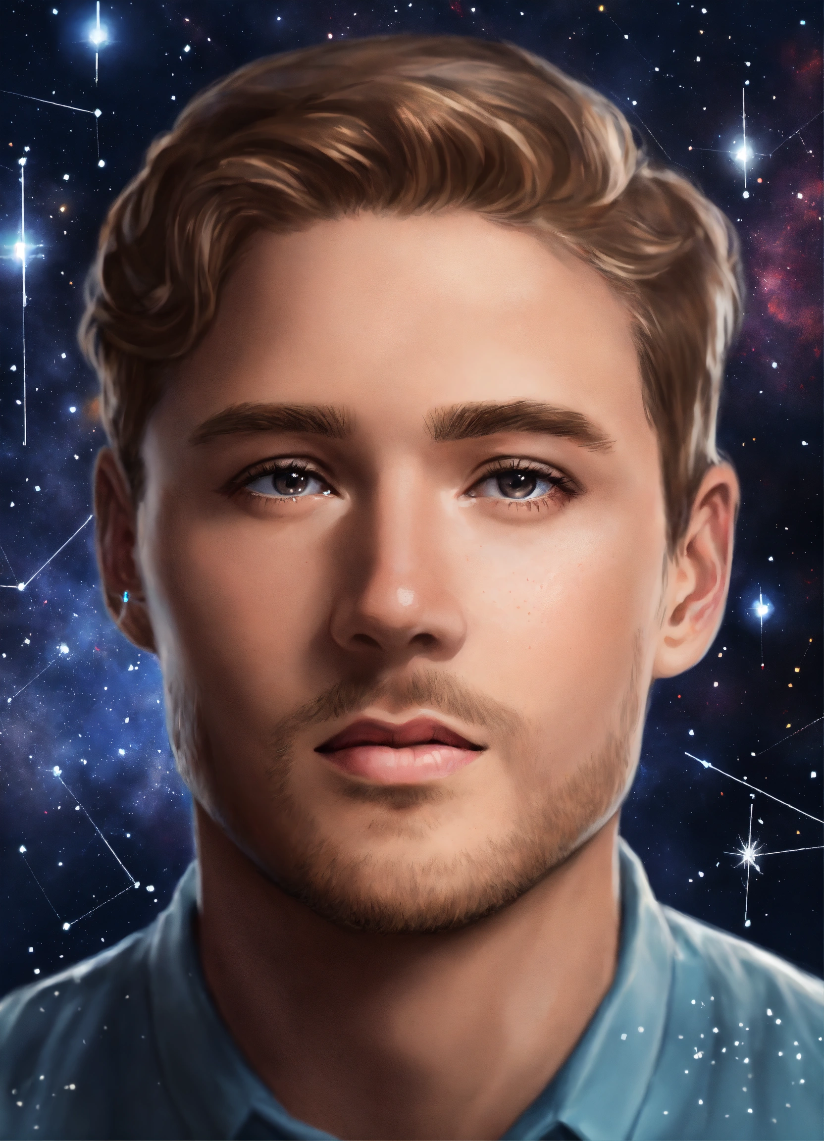 Lexica - Realistic Oh Ryan constellation illustration no background