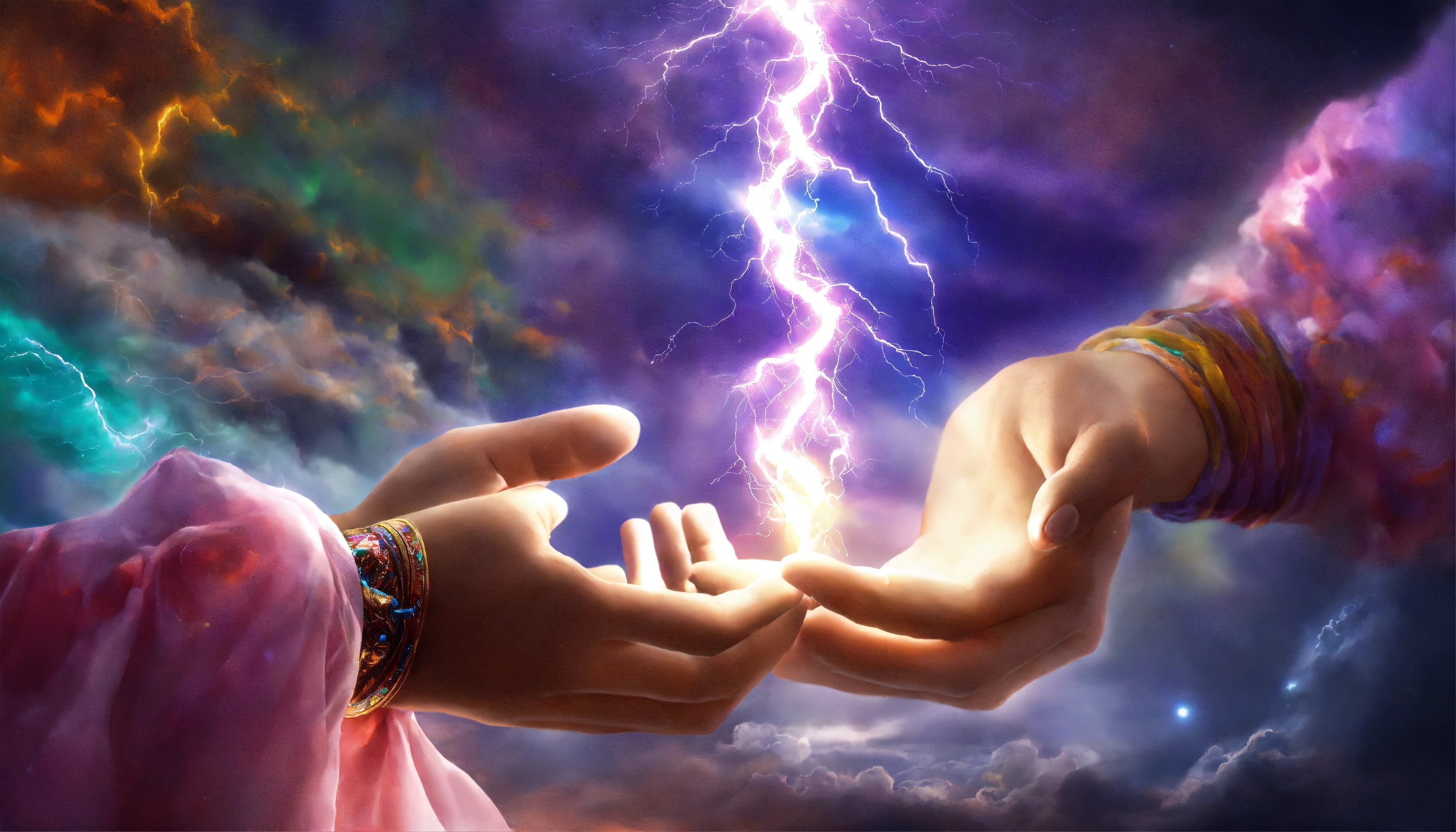 Lexica - Spiritual healing, hands of god with lightening, mystic and ...