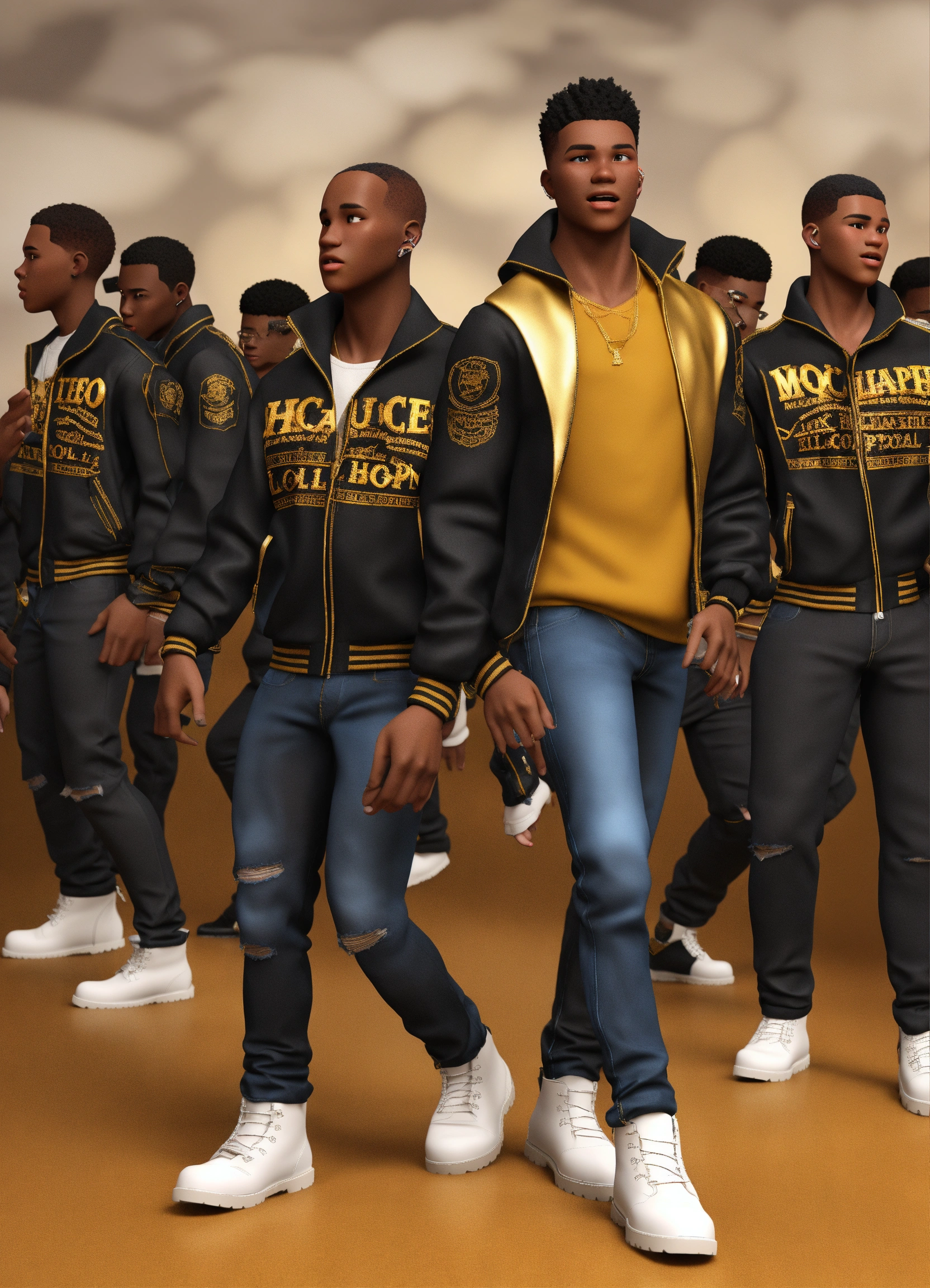 Lexica - HBCU at Morehouse College in the fall, a diverse group of ...