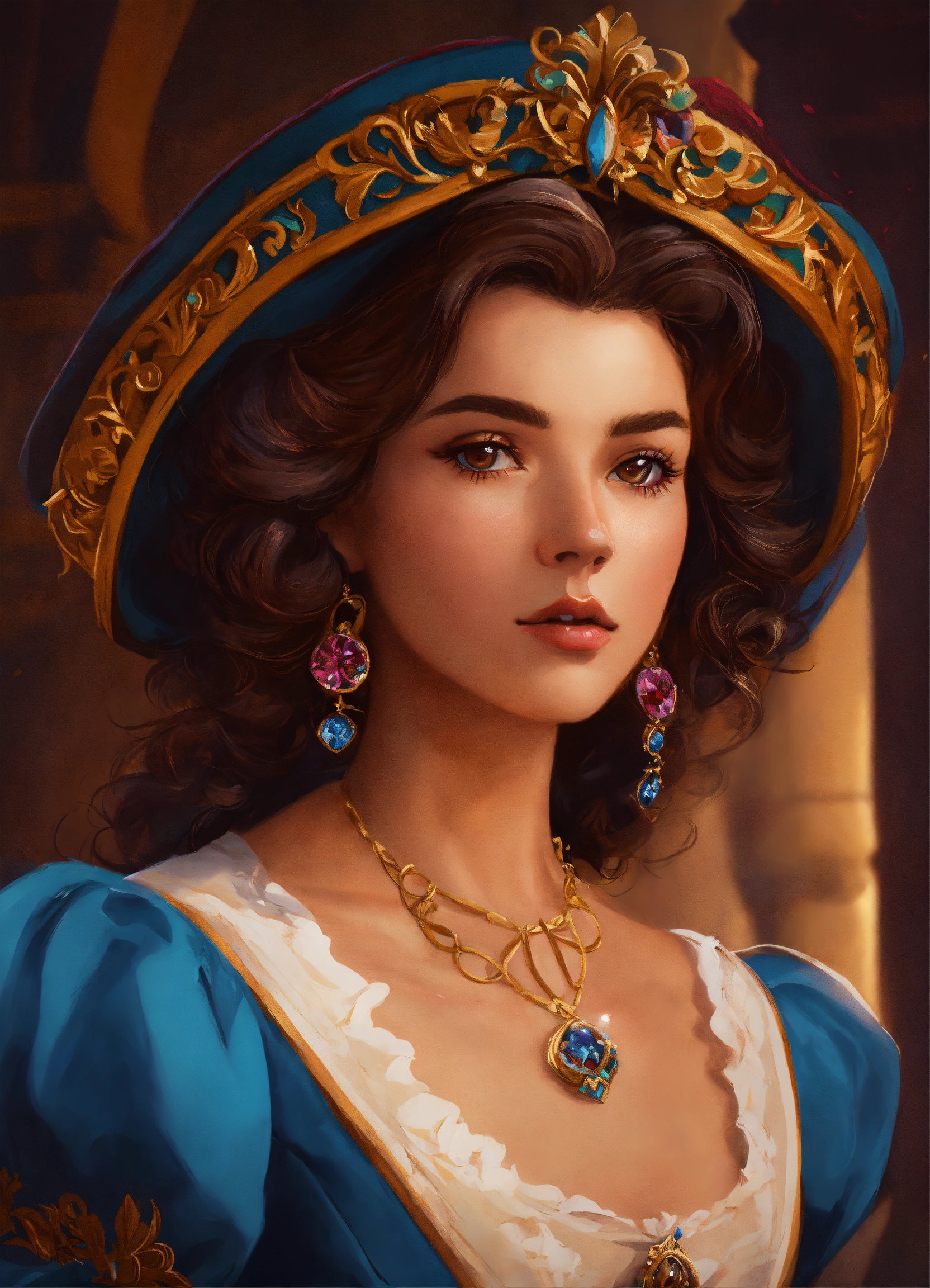 Lexica - Milady from the movie The Three Musketeers, cartoon oil paint ...