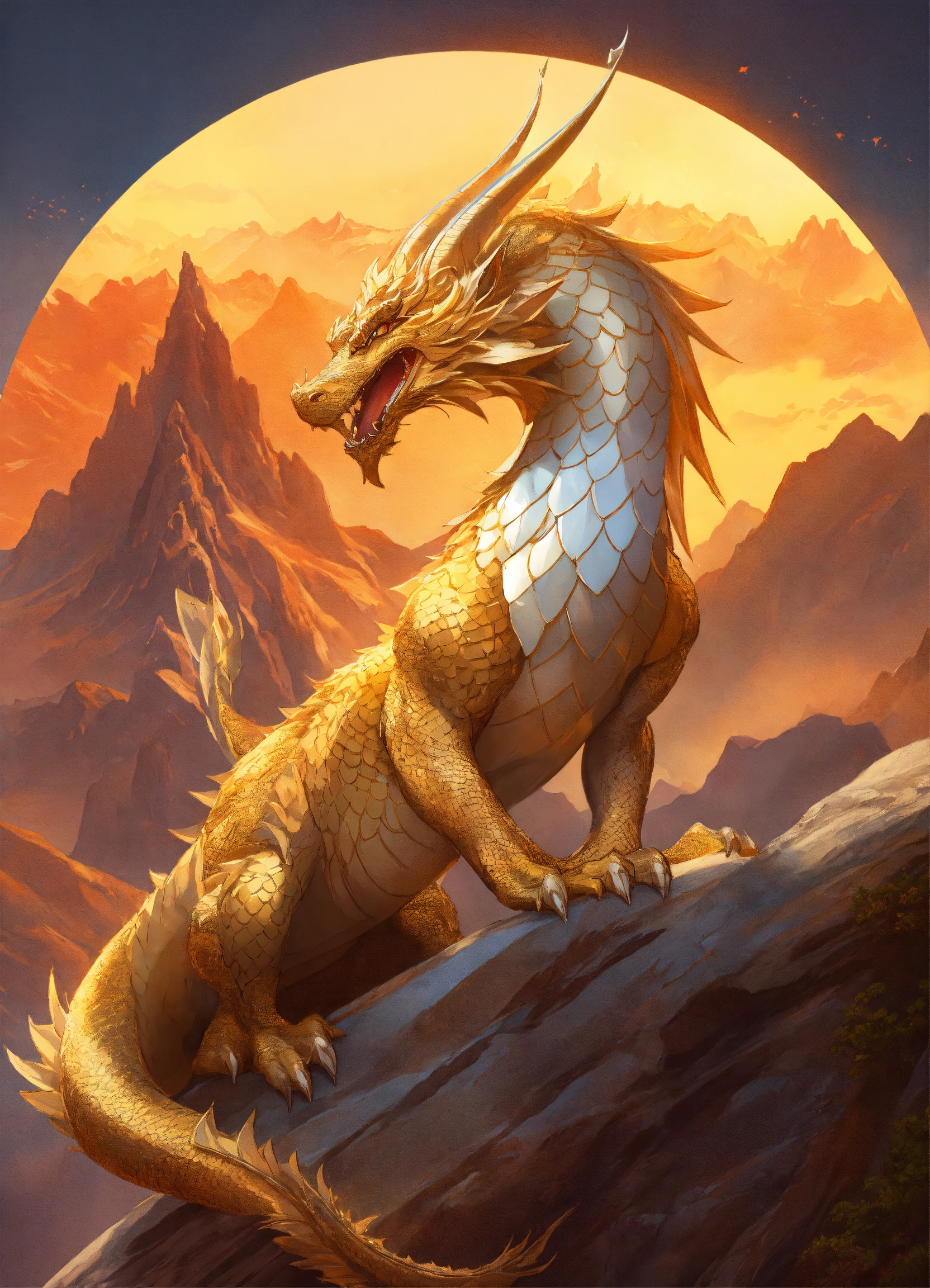 Lexica - An Azhdaha Persian Dragon, background Persian mountains ...