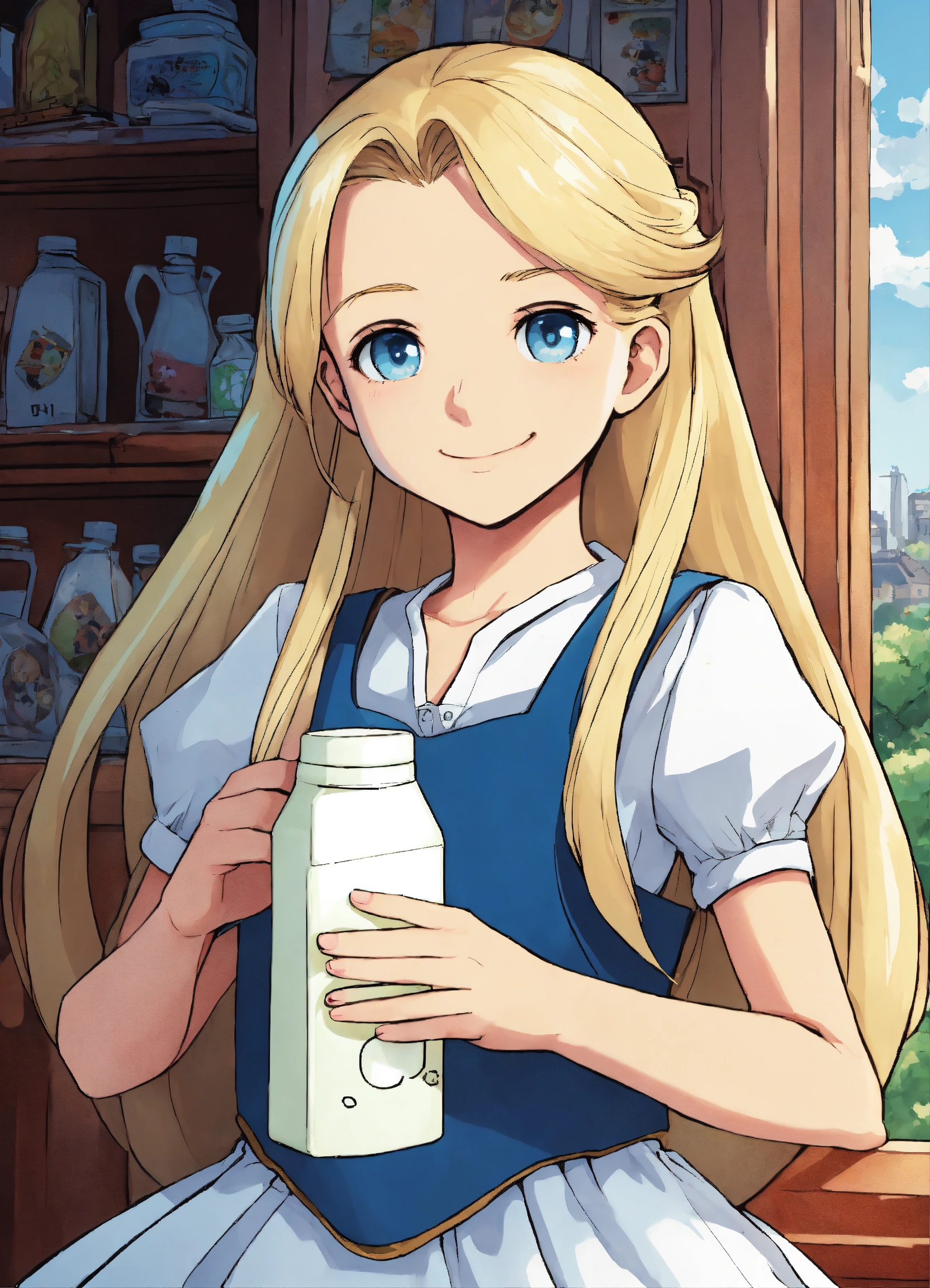 Lexica - In a cartoon anime comic book style, a smug 12 year old girl ...