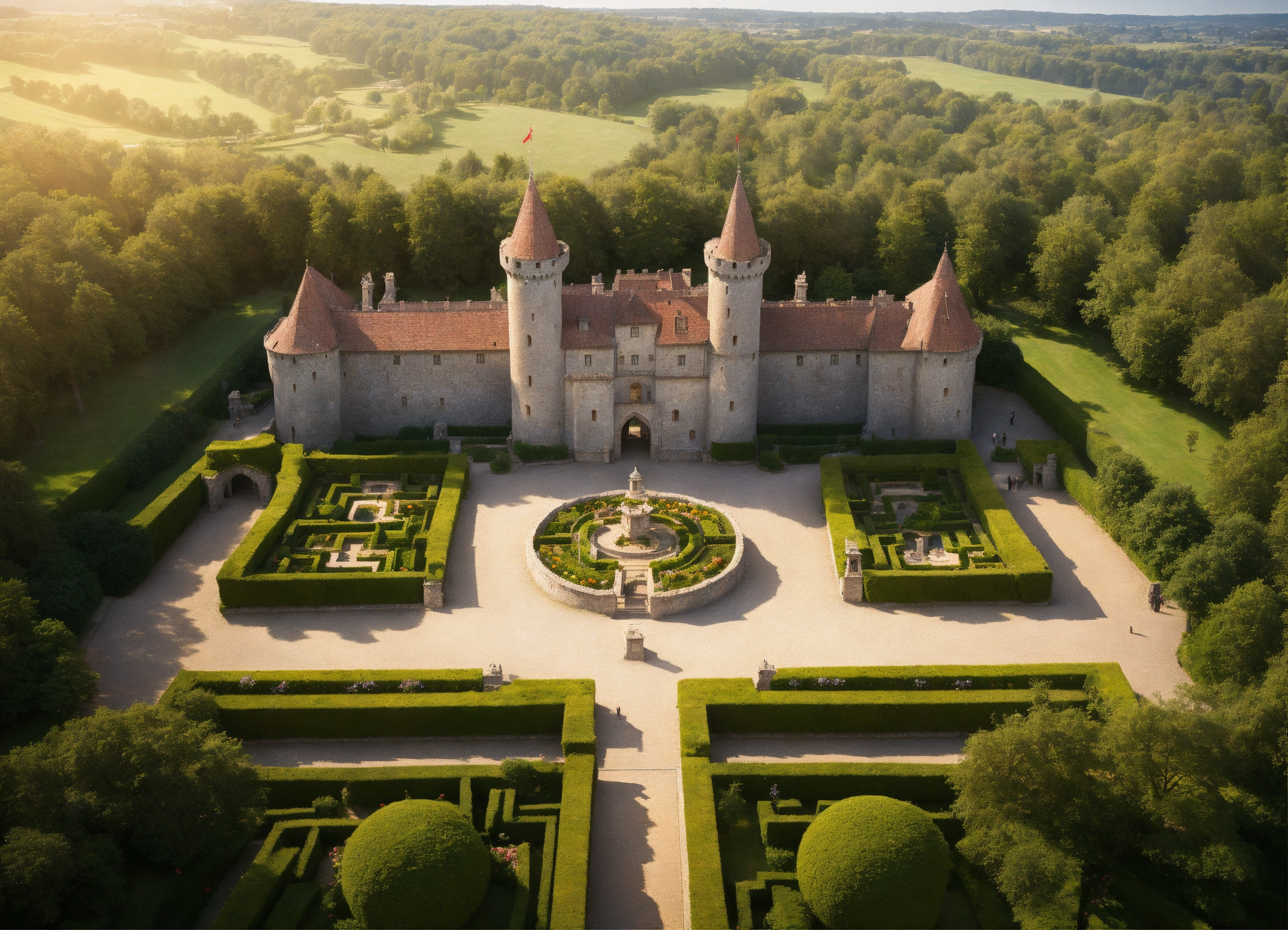 Lexica - Ultra realistic, photorealistic, bird's eye view of a small ...