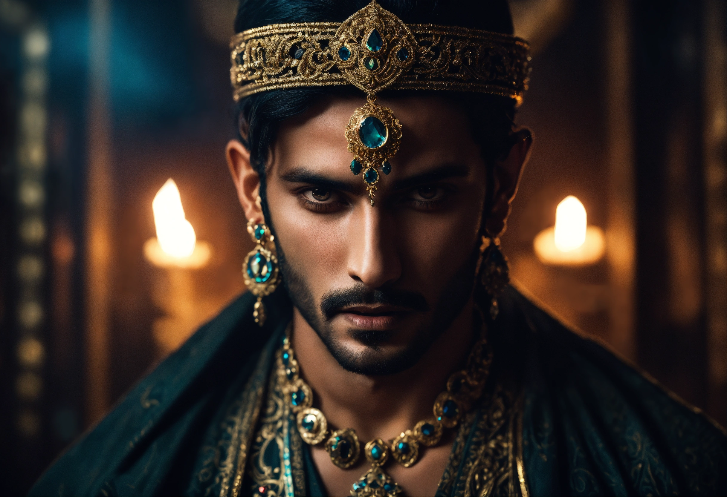 Lexica - Dark and cinematic fantasy portrait of a young and handsome ...