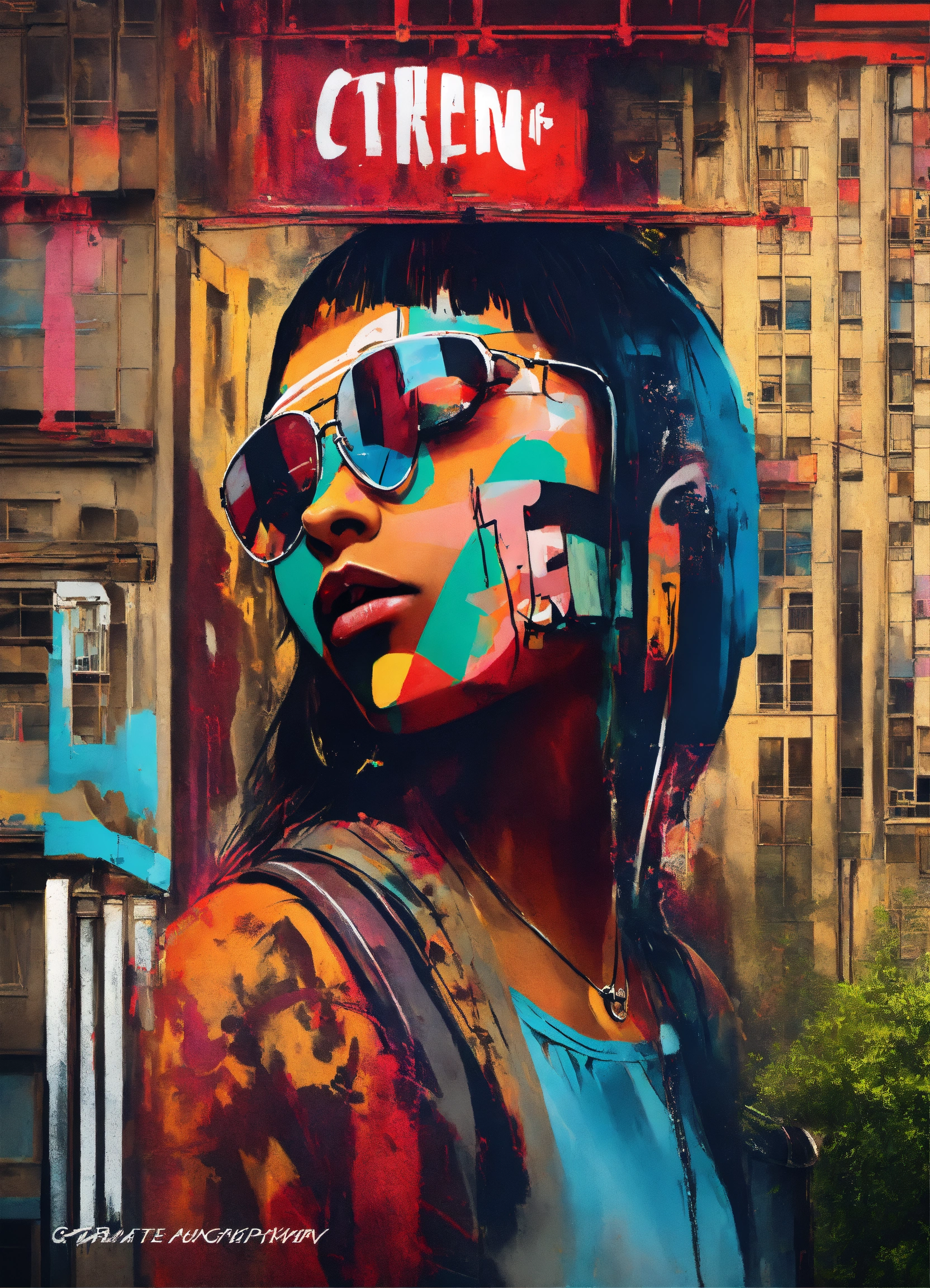 Lexica - Generate a street art album cover that blends the gritty and ...