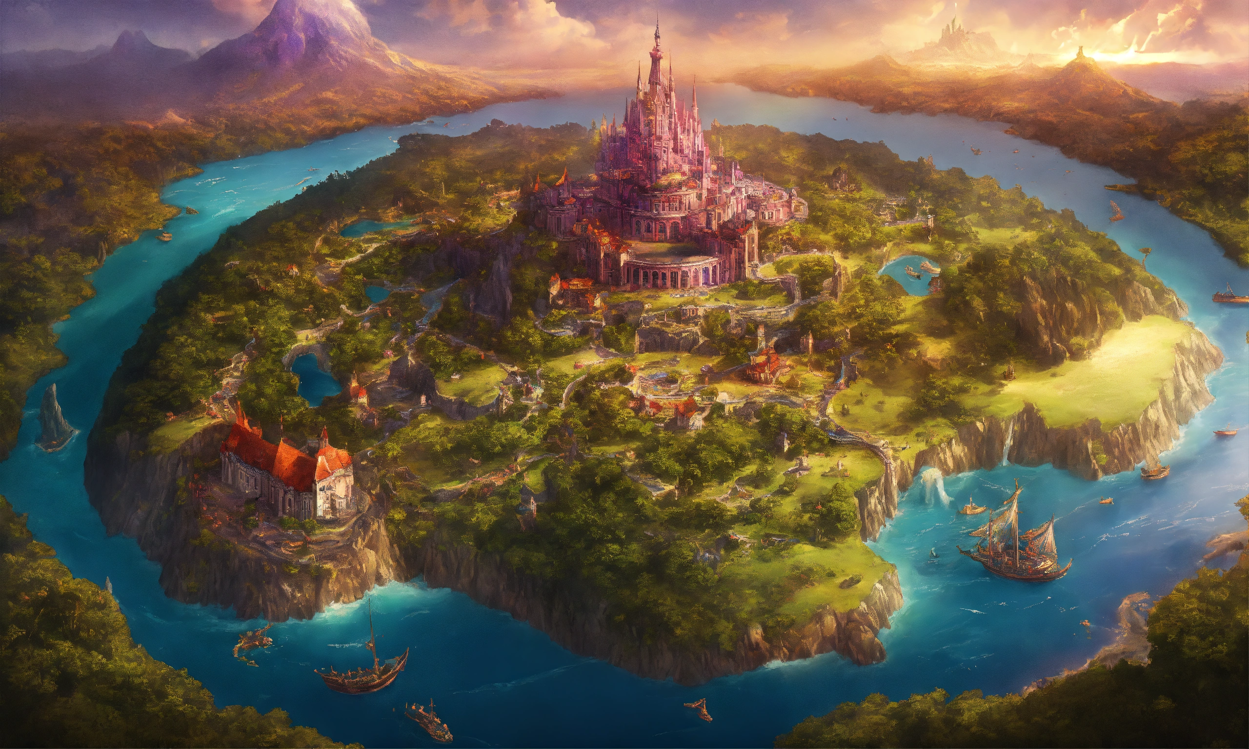Lexica - Fantasy Map of a magical world called Eden, with 9 kingdoms ...