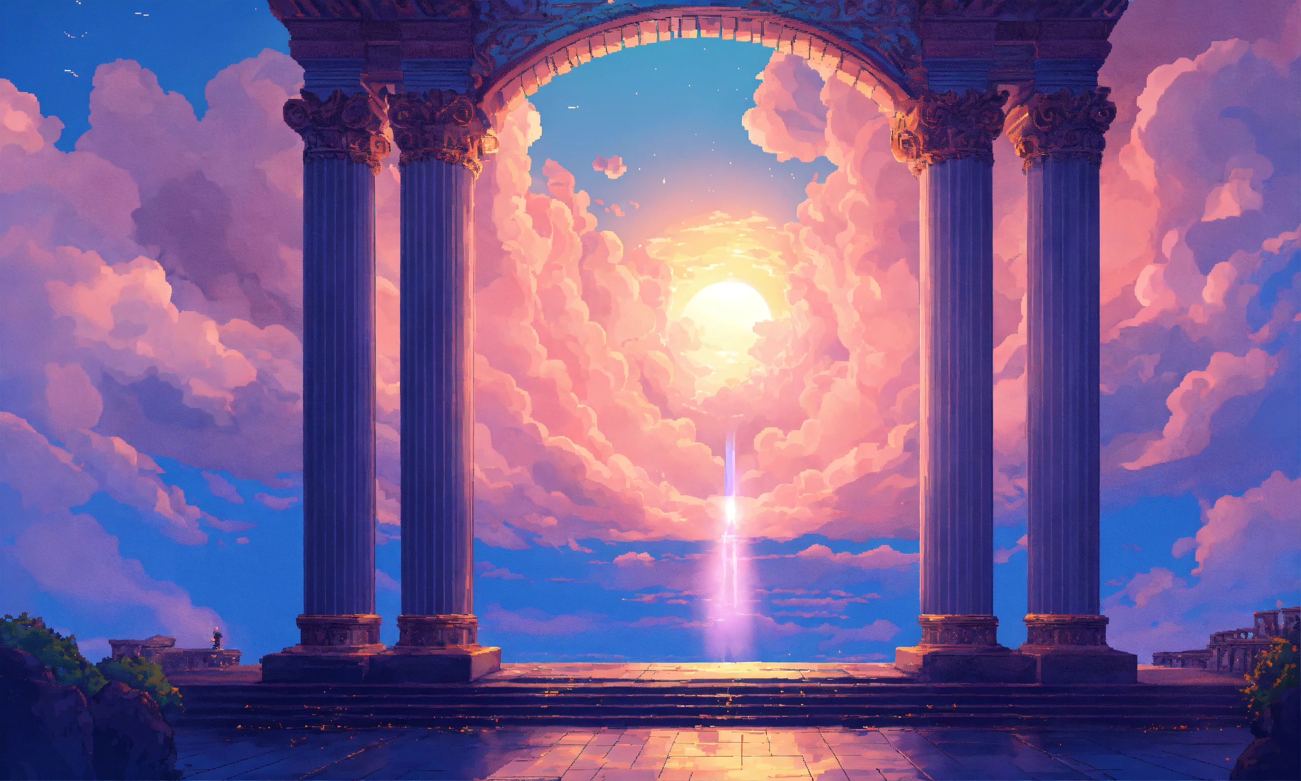 Lexica - Heavens gate, pixel art detailed, intricate details, spiraling ...