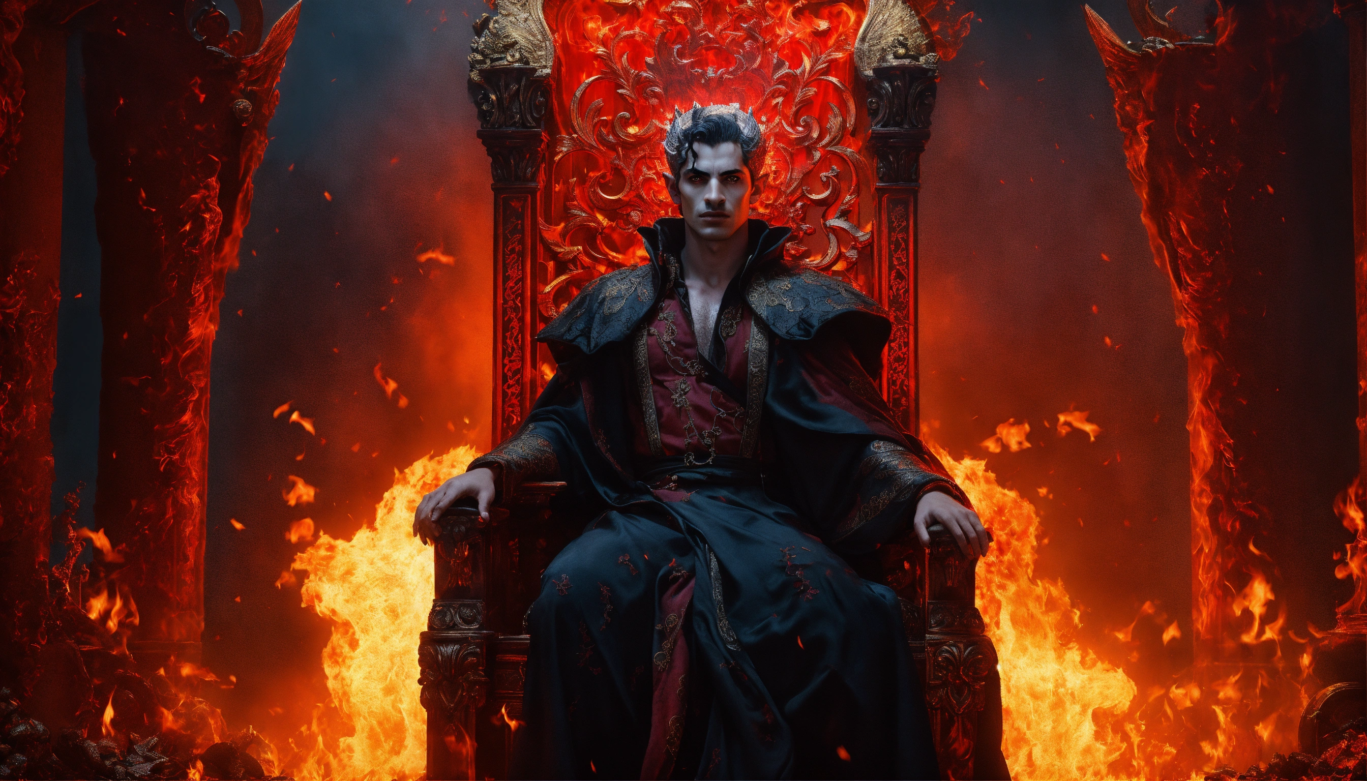 Lexica - Dramatic, fantasy portrait of a young and handsome depiction ...