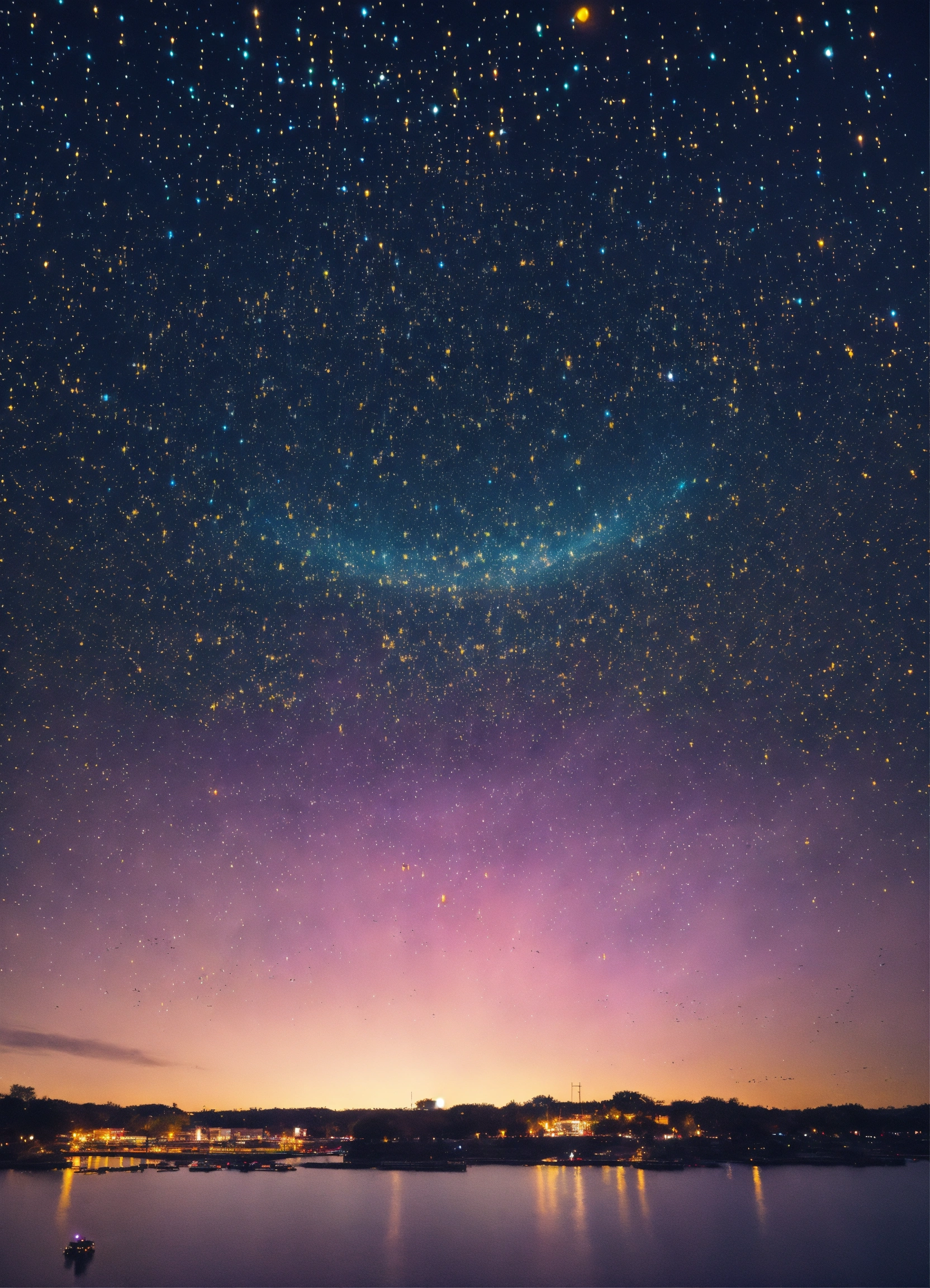 Lexica - Generate an image of 2000 light drones in the night sky ...