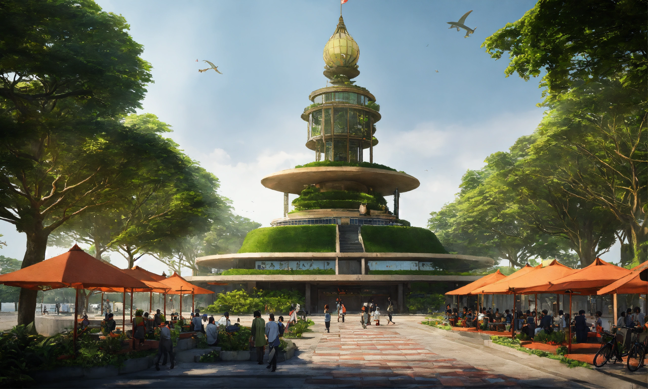 Lexica - Visualize a grand monument in Surabaya that symbolizes the ...
