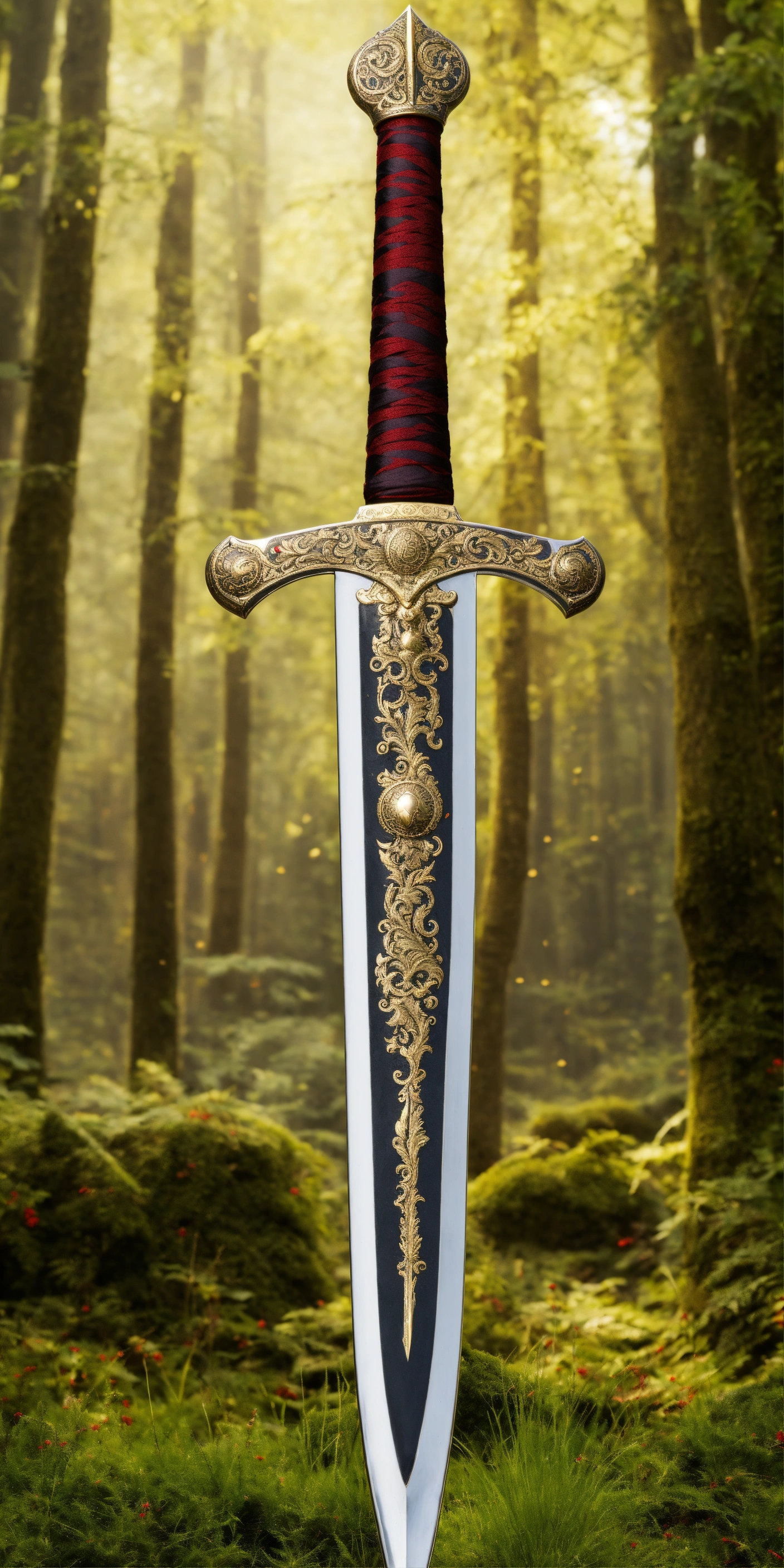 Lexica - Richly decorated long longsword, ultra realistic, very detailled