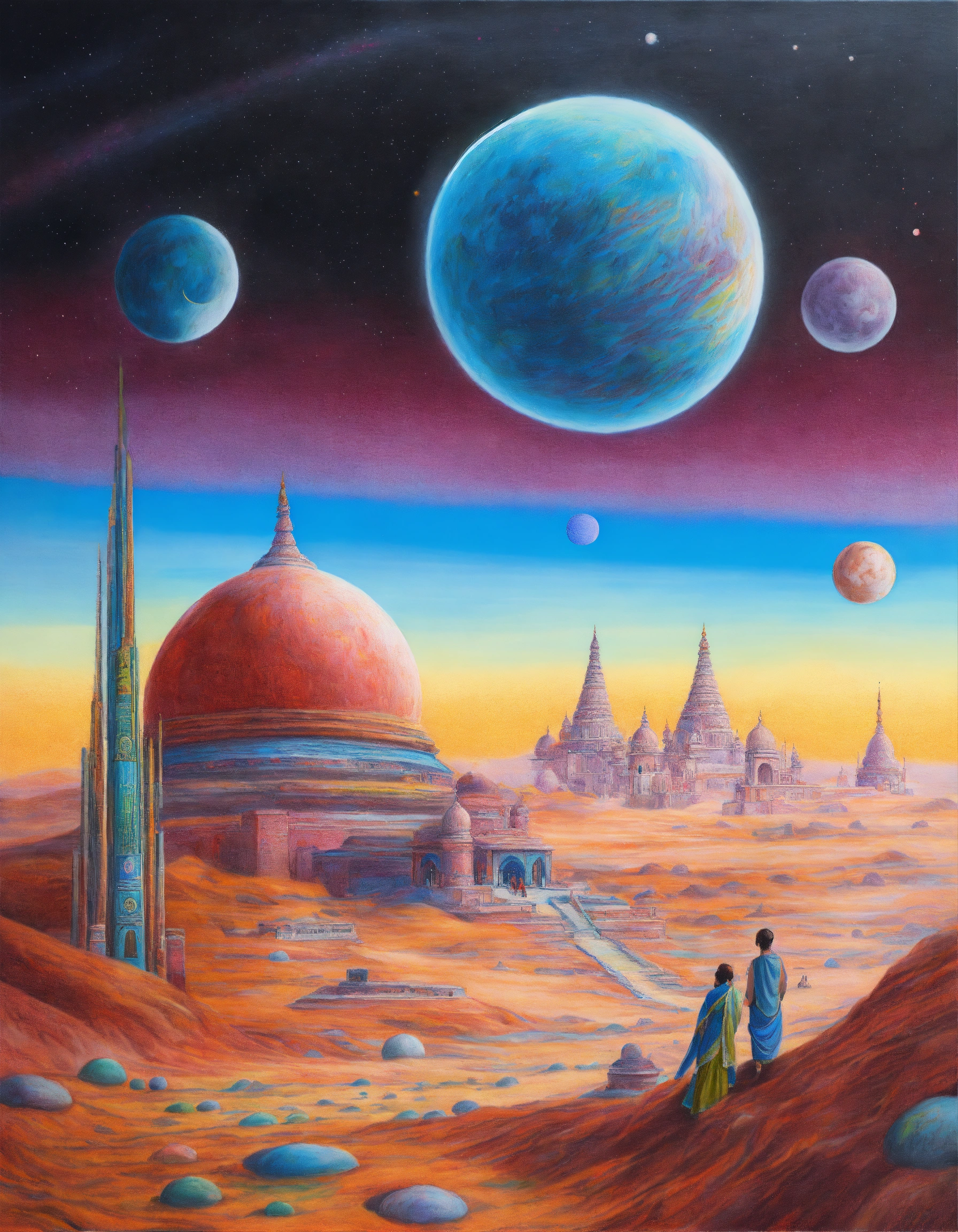 Lexica - Realistic painted colored pencil drawing of a multicolored ...