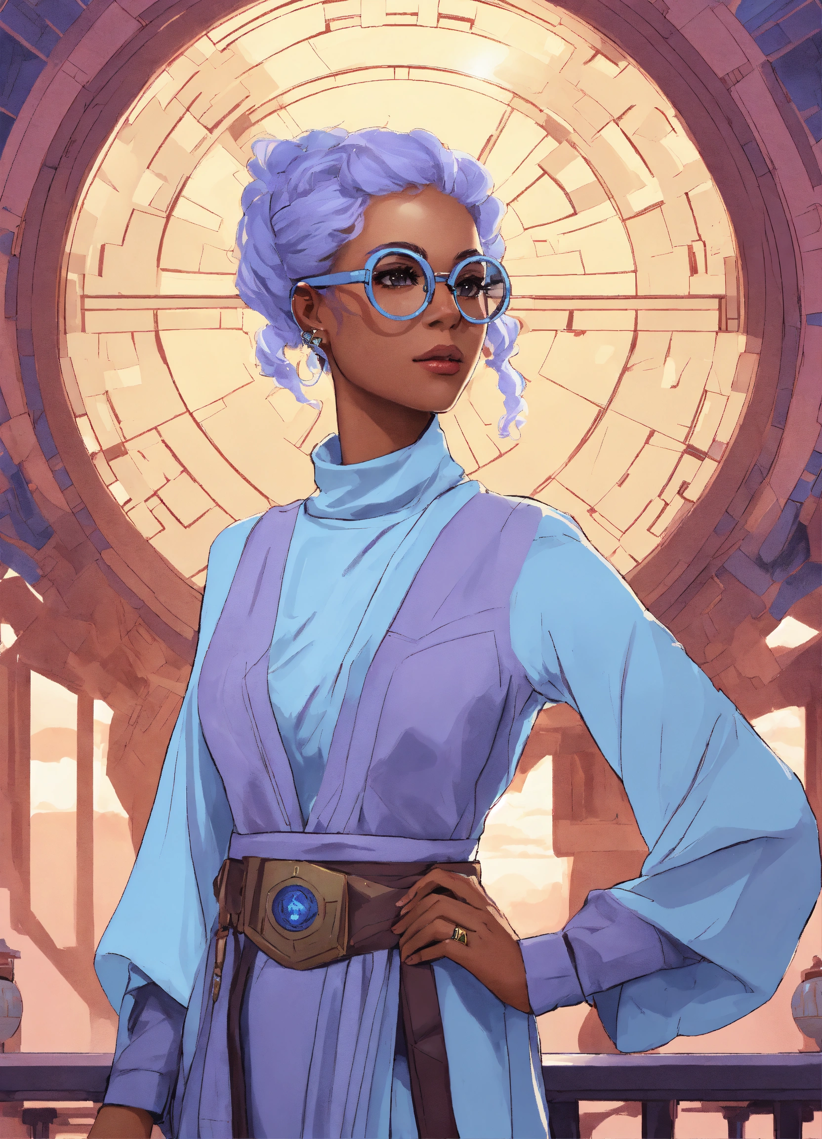 Lexica - Digital art of a lavender-haired woman who is a Star Wars Jedi ...