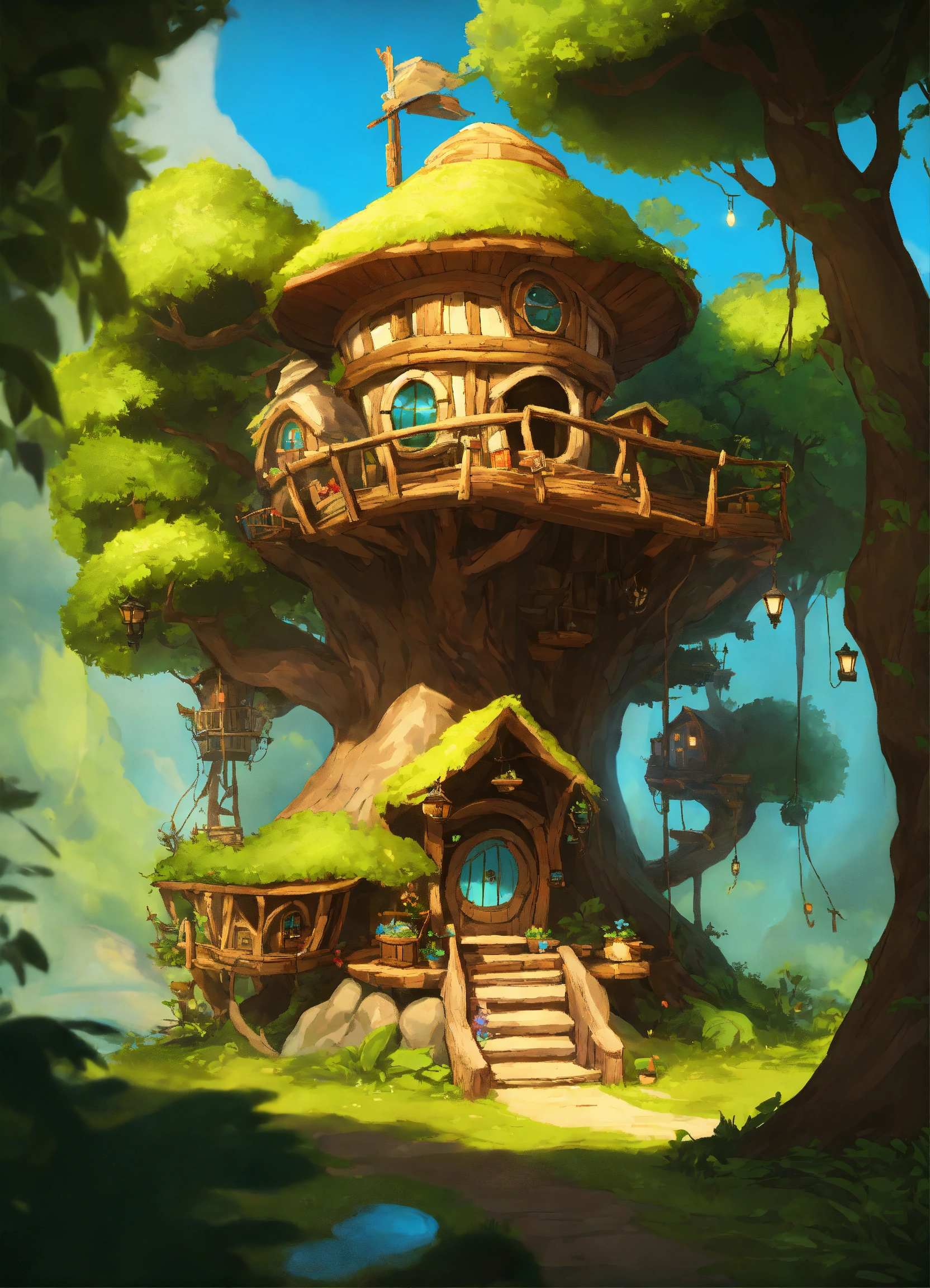 Lexica - MMO game with online players. treehouse. Ori. Ewok village ...