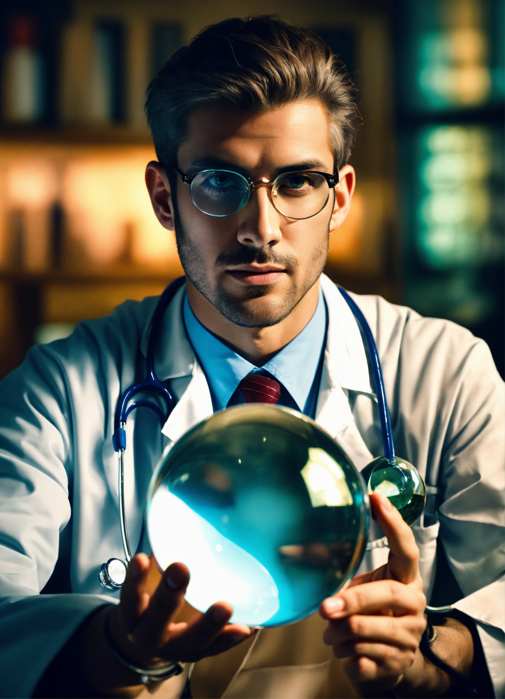 Lexica - A hyper-realistic photograph of a good looking doctor looking ...