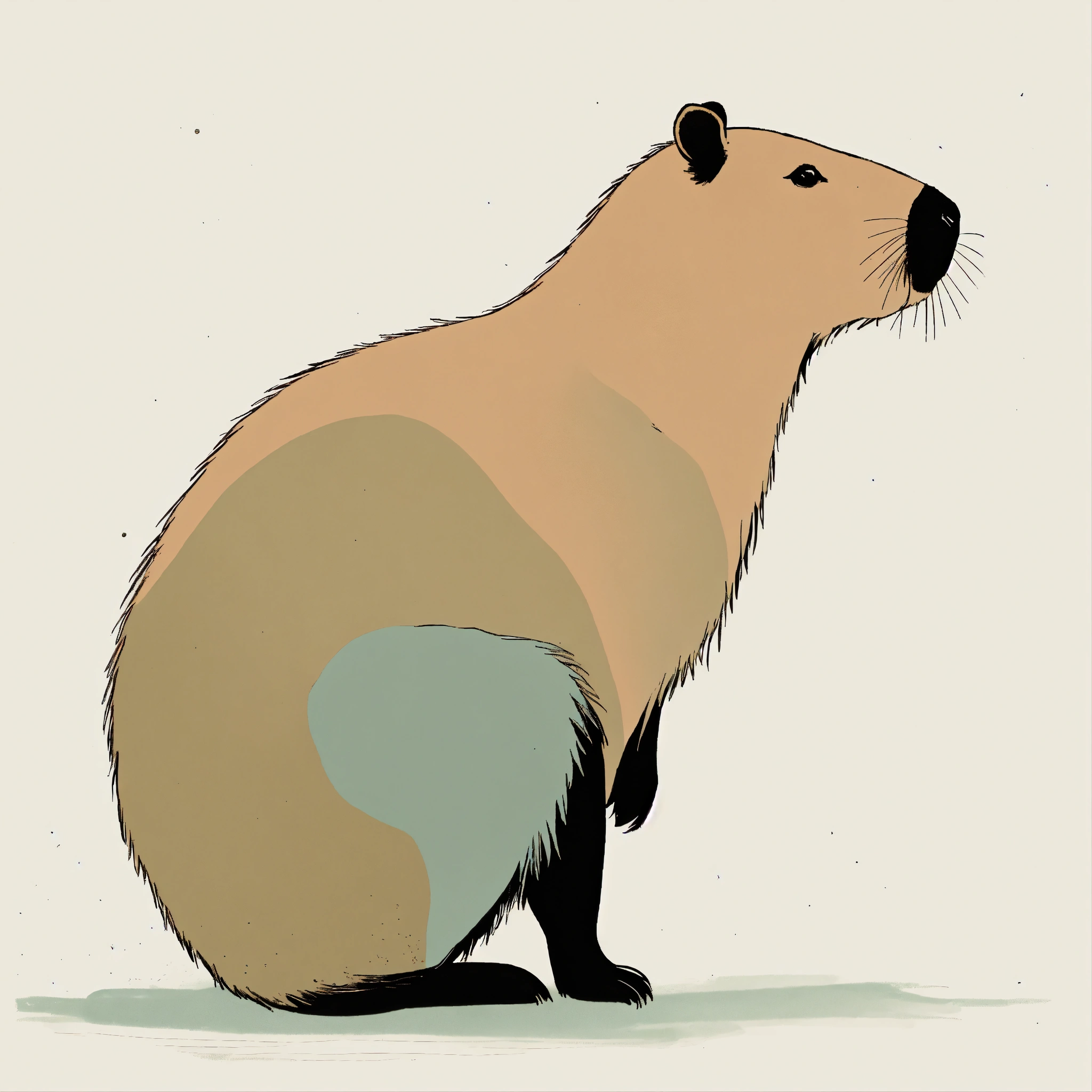 Lexica - A cute minimalistic simple capybara side profile, in the style ...