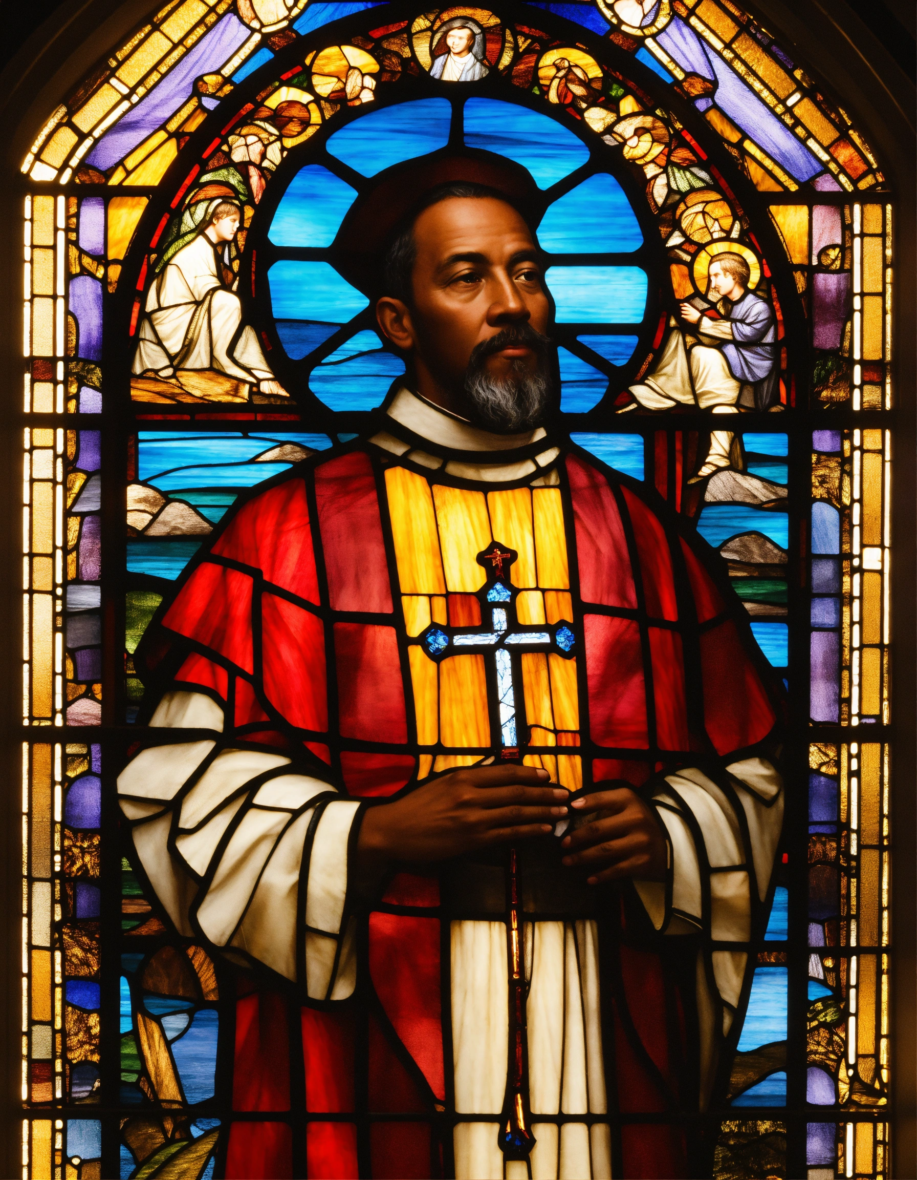 Lexica - Stained glass catholic priest Augustus Tolton