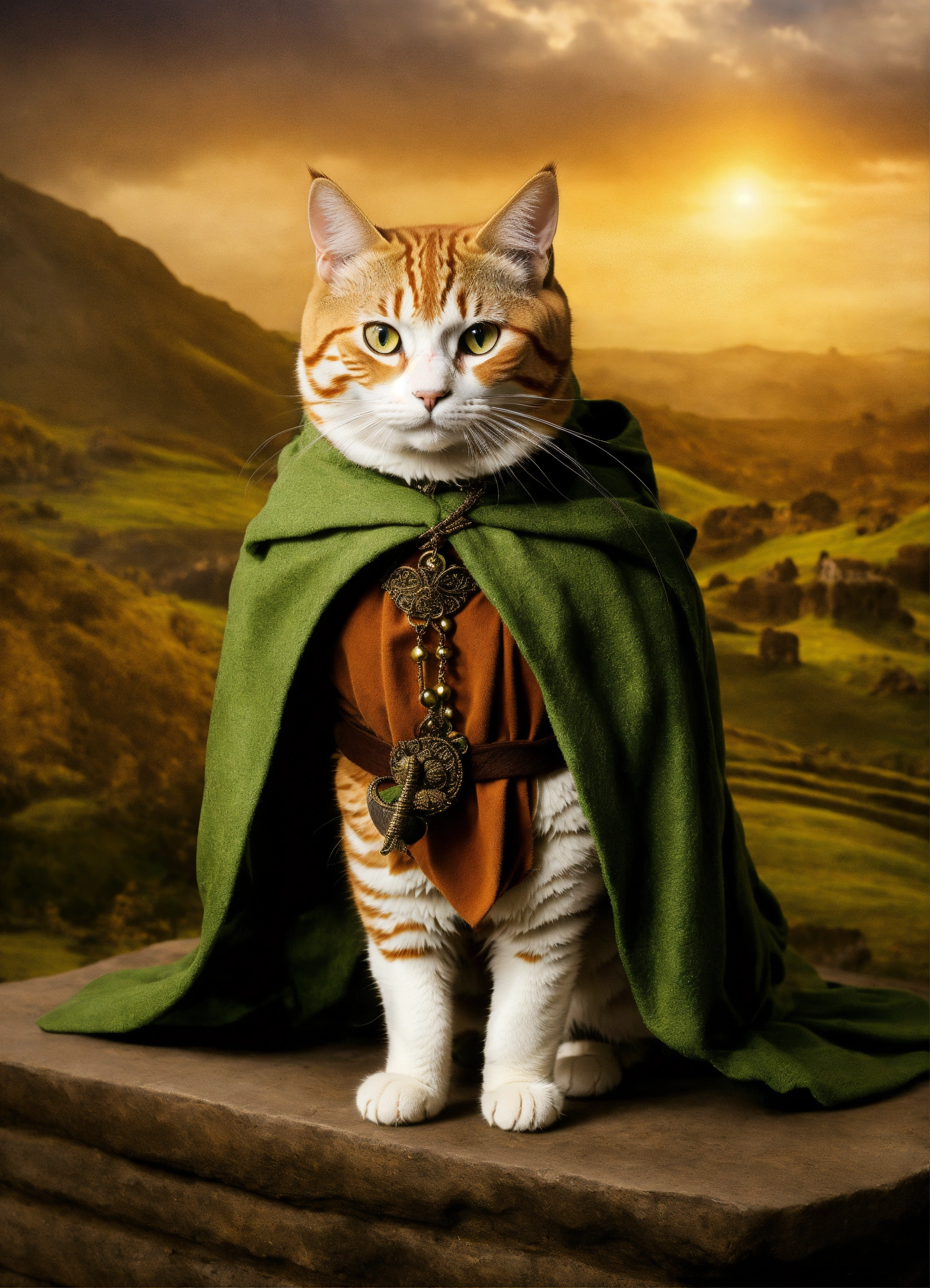 Lexica - Cats dressed as the Lord Of The Rings.