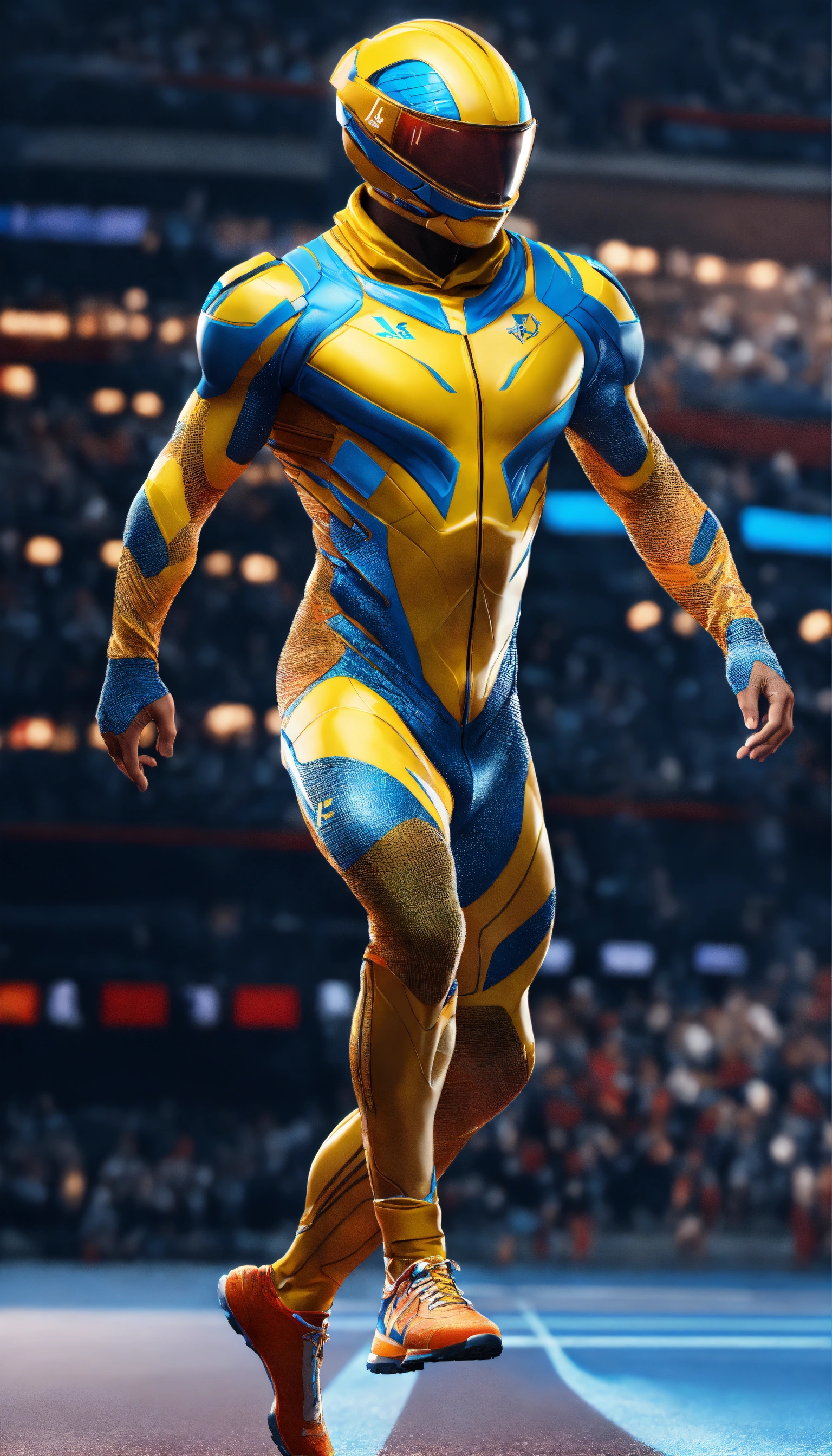 Lexica - Futuristic athlete designs, hard edges, complex and vibrant ...