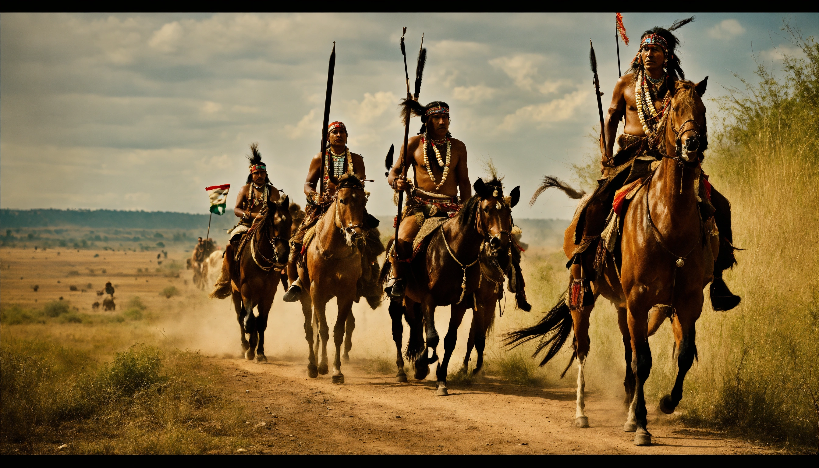 Lexica - Indian tribes. war. cinematic. real picture.