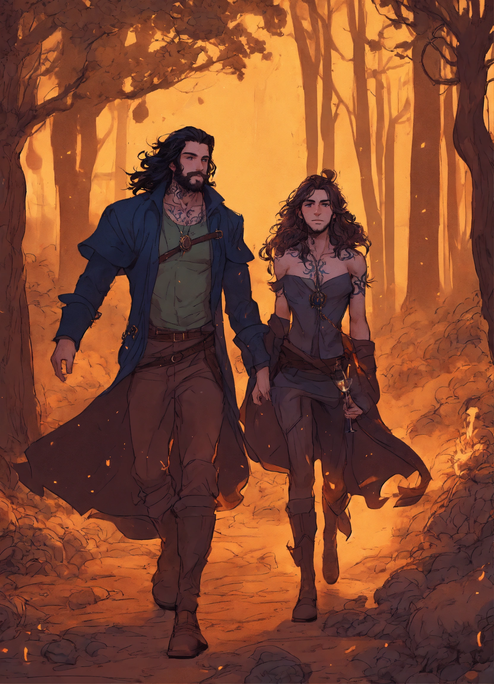 Lexica - A male long distance runner is drinking with a male witch ...