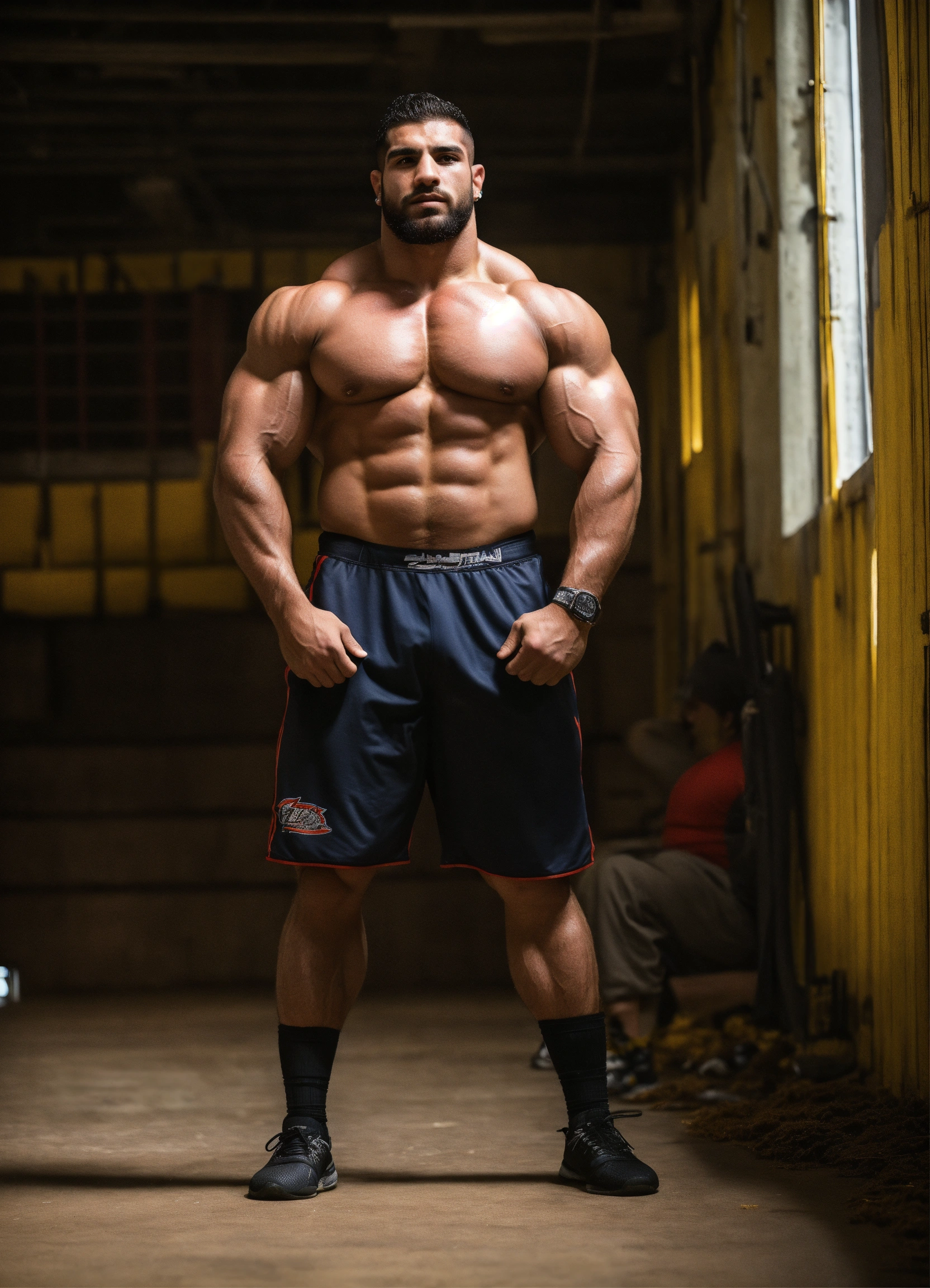 Lexica - 30-year-old wrestler with big muscles, bodybuilder, arab, big