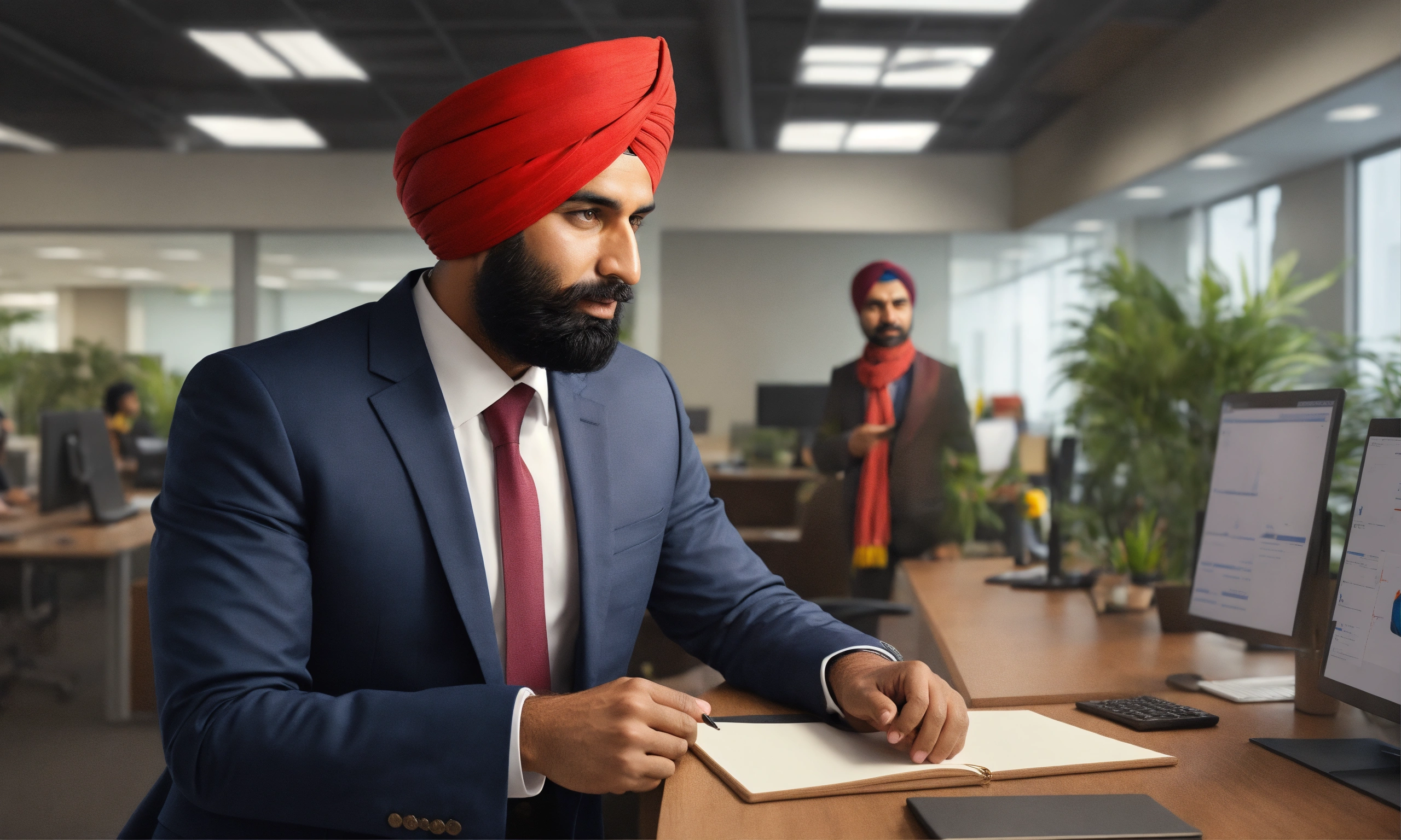 Lexica - Create an realistic illustration of punjabi man with turban ...
