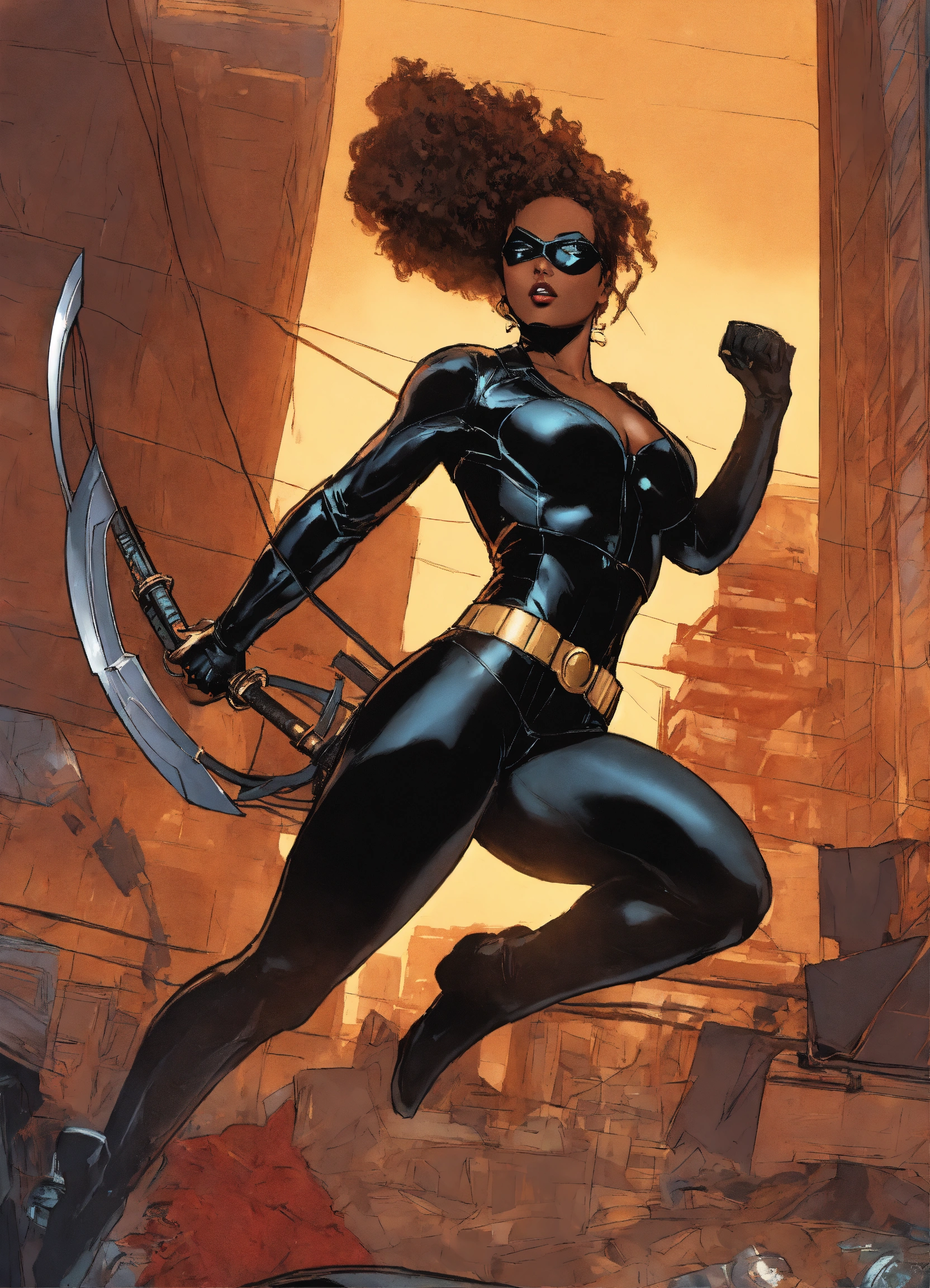 Lexica - Marvel black mariah in action without words or logos