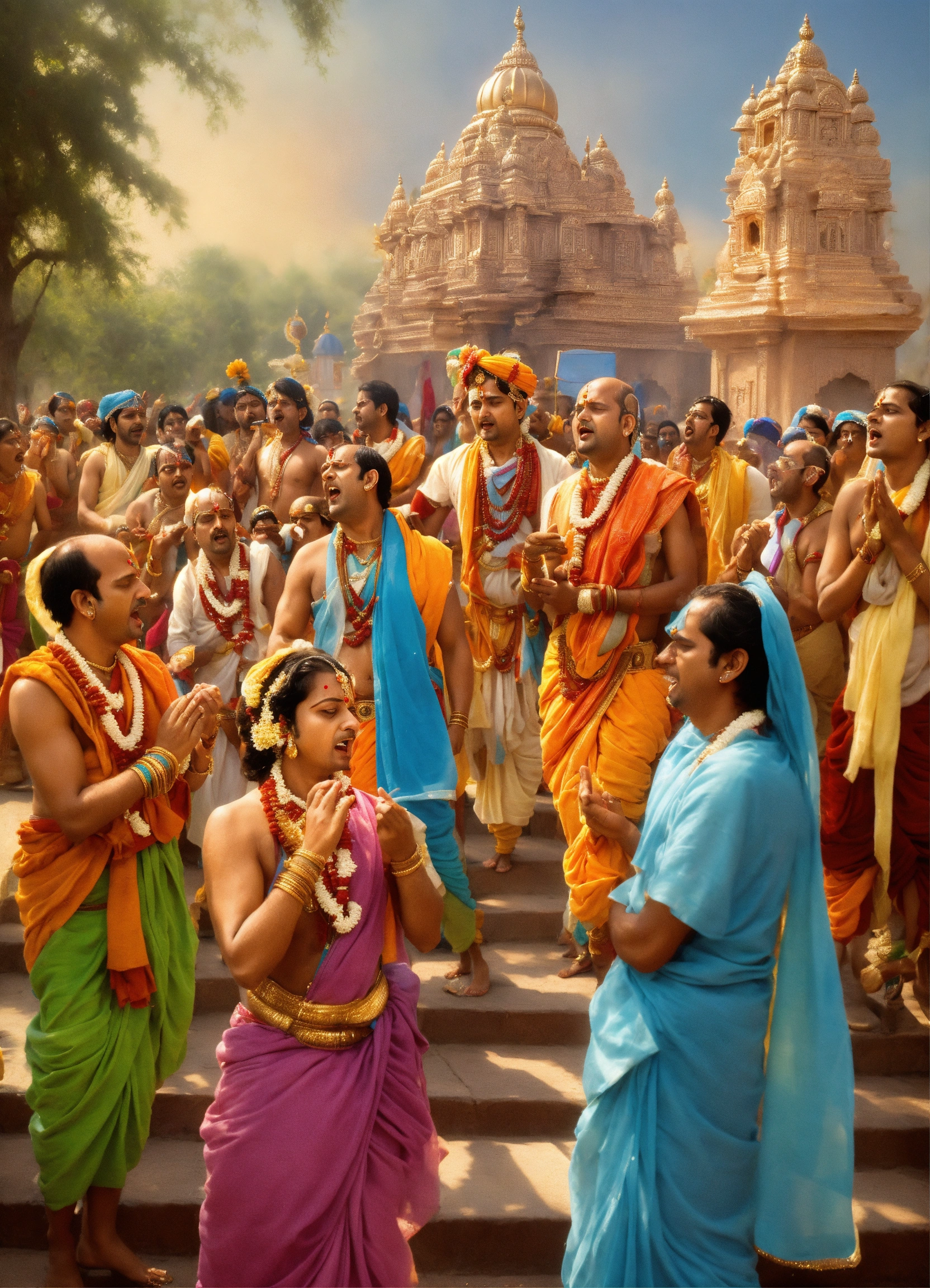 Lexica - People vocalizing Hare Krishna, Hare Krishna, Krishna Krishna ...