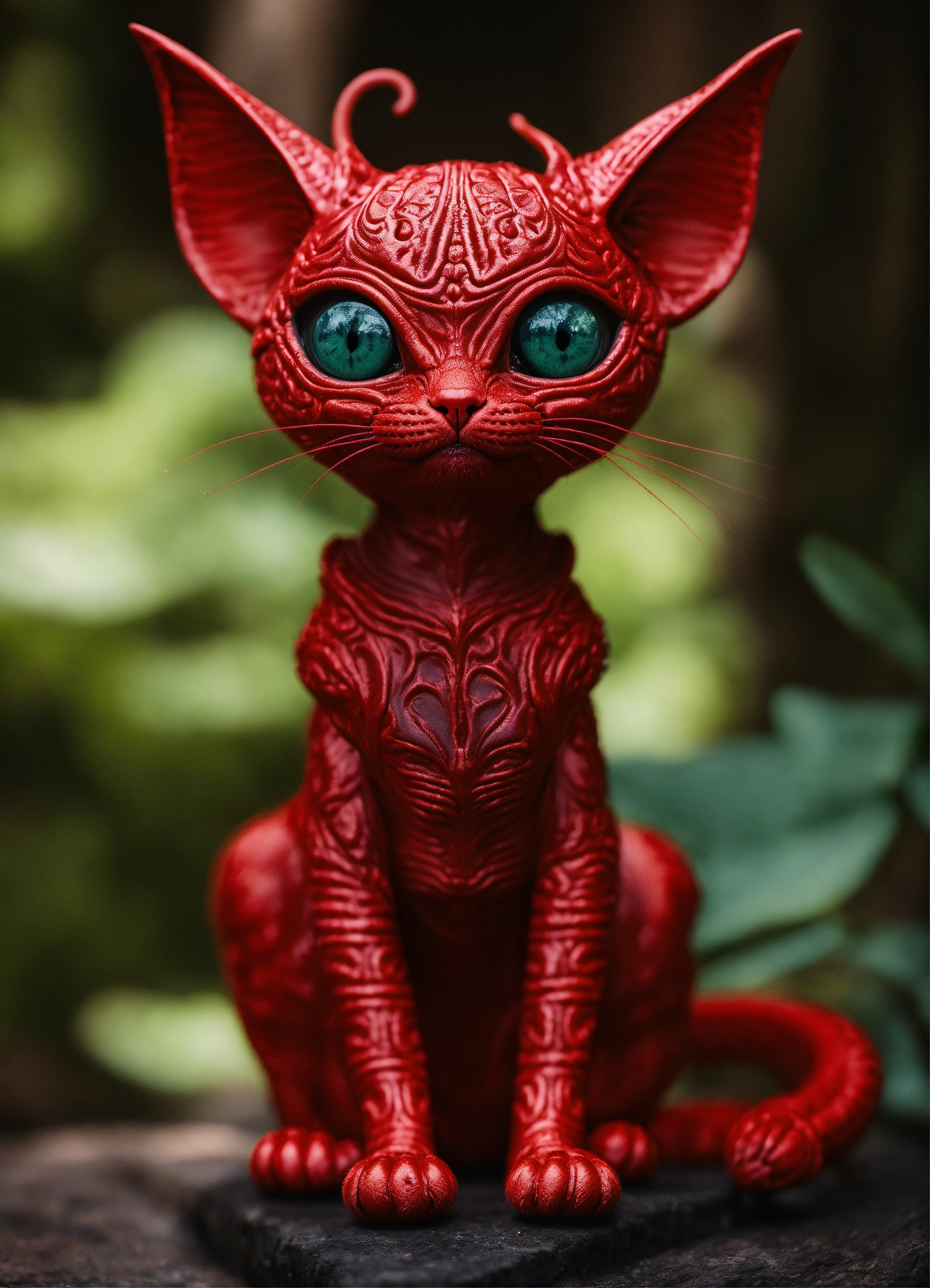 Lexica - Alien cat with red alien skin