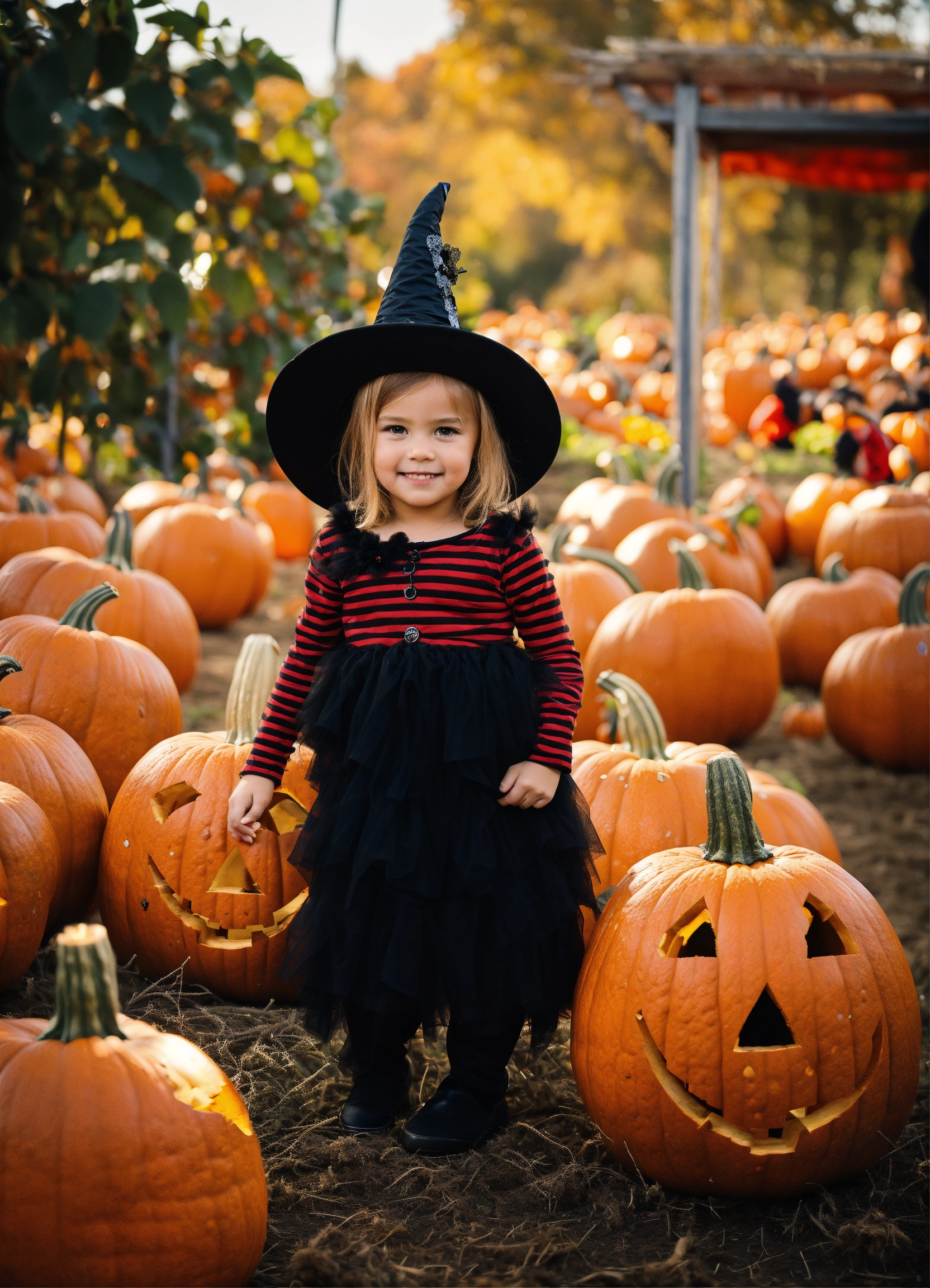 Lexica - Halloween party at the pumpkin patch.