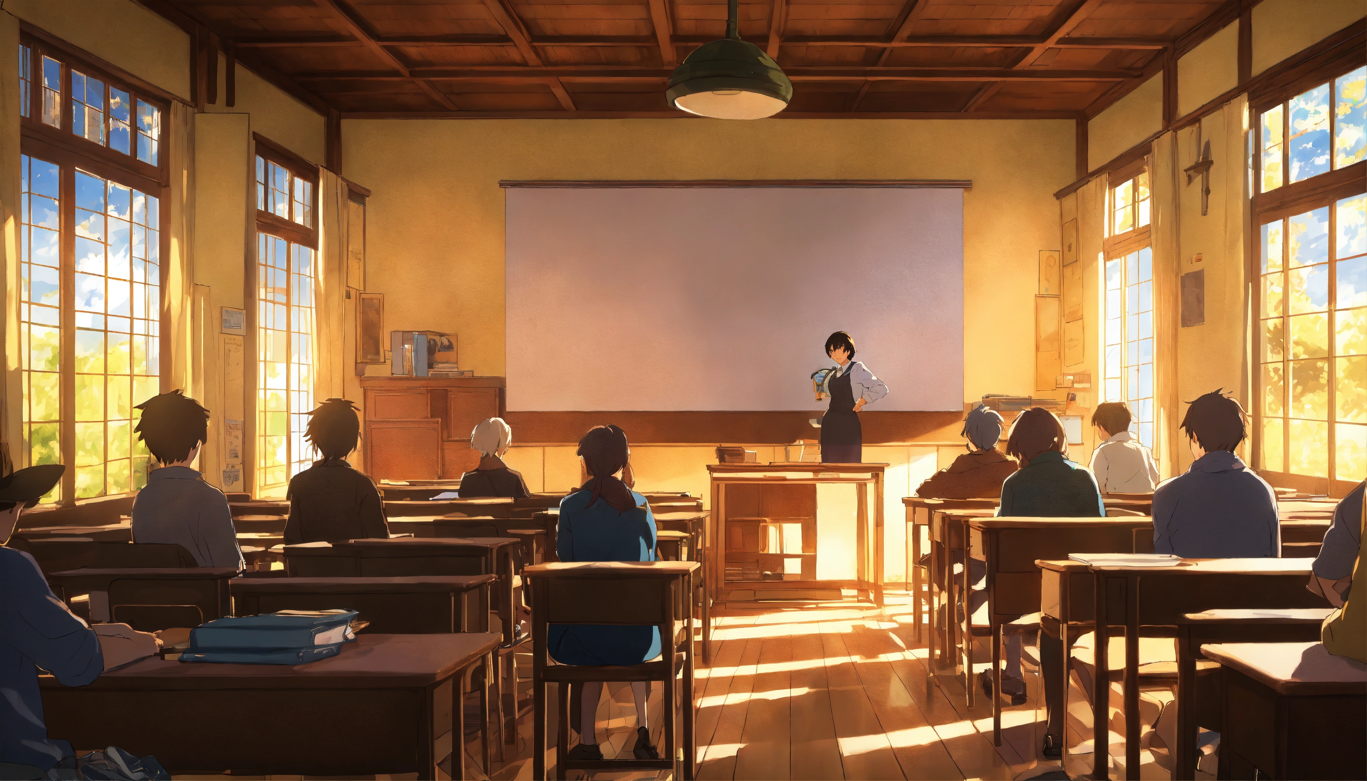 Lexica - Create a high resolution artwork of an english lesson, in a ...