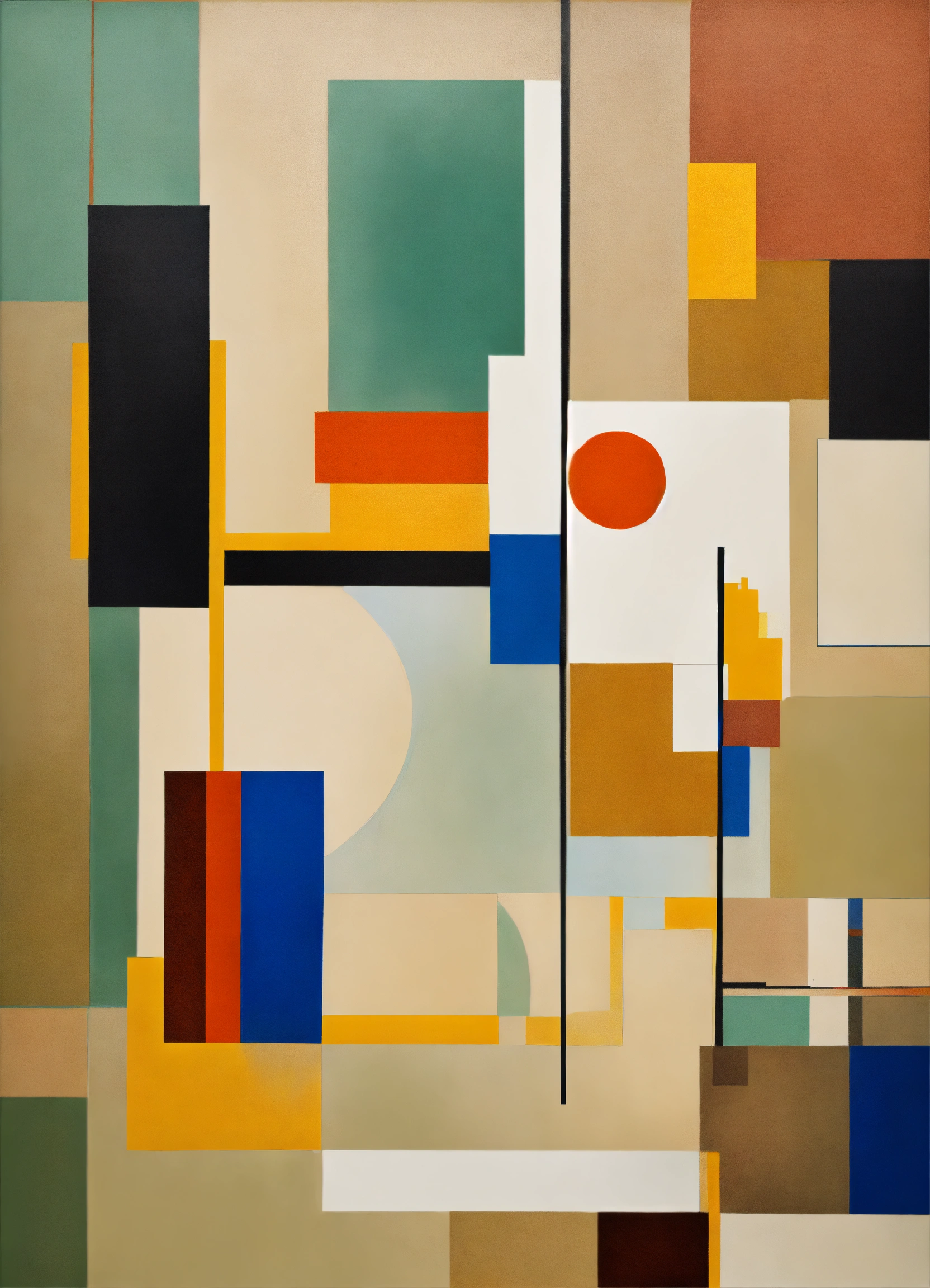 Lexica - Very minimalistic, art deco, a few minimal lines, muted colors ...